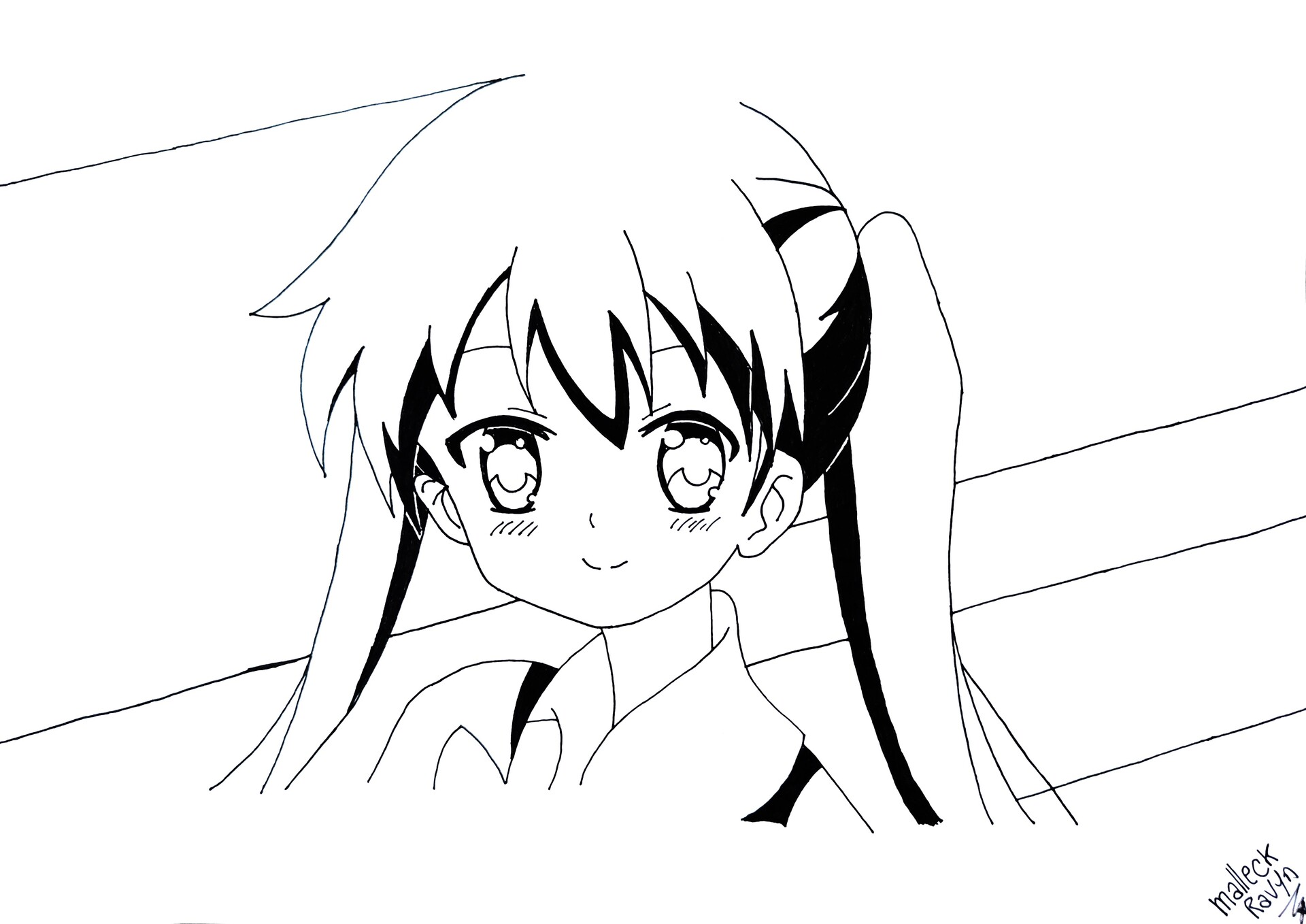 ArtStation - Ayaya - Kiniro Mosaic - FanArt