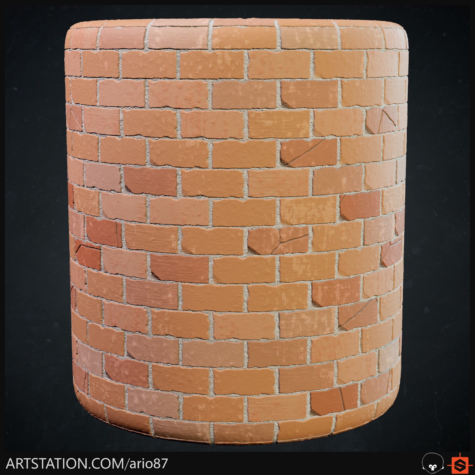 ArtStation - Brick Wall / Substance Designer