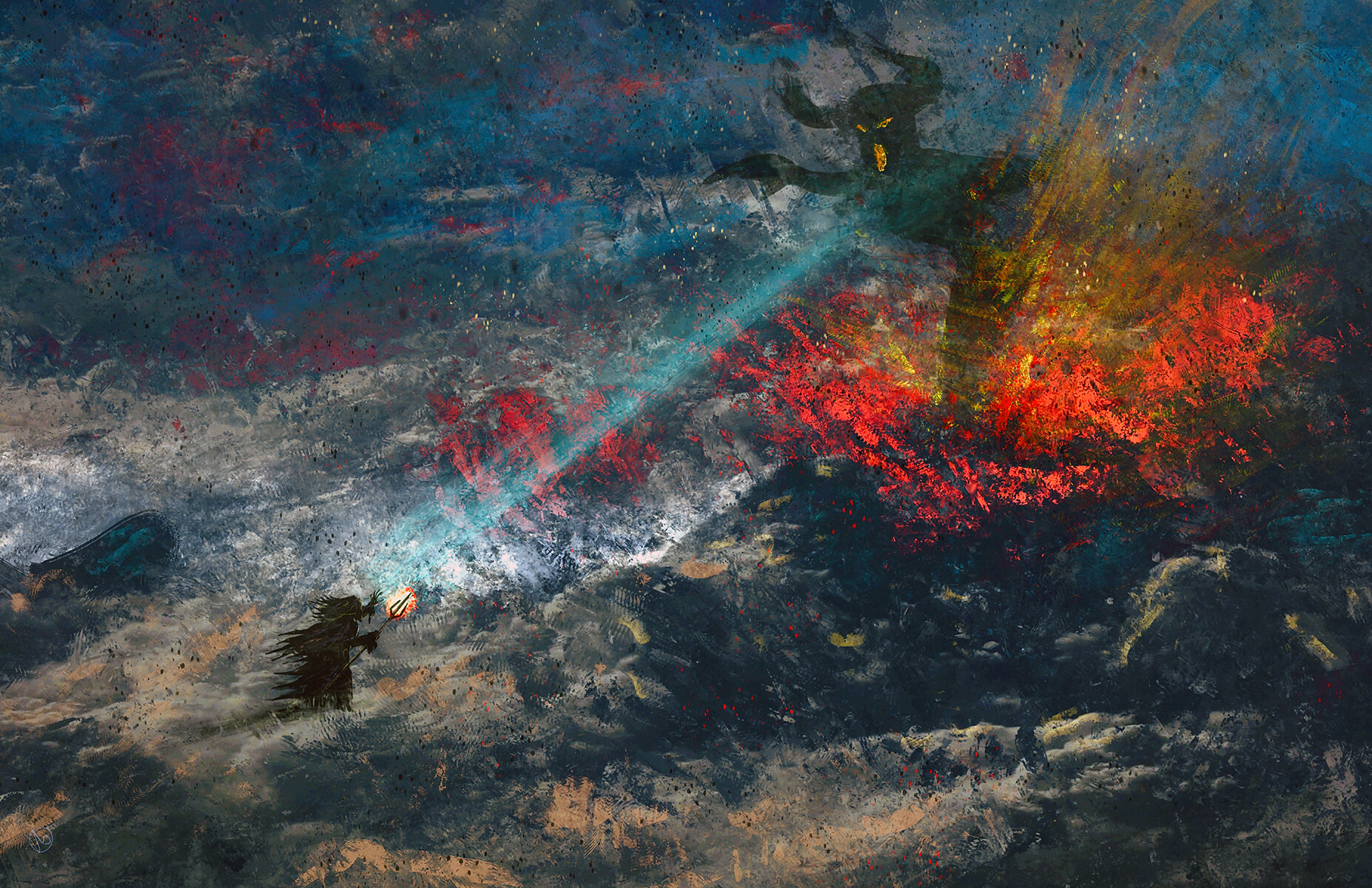 ArtStation - WIZARD REPPIR BATTLES VOLCANO DEITY