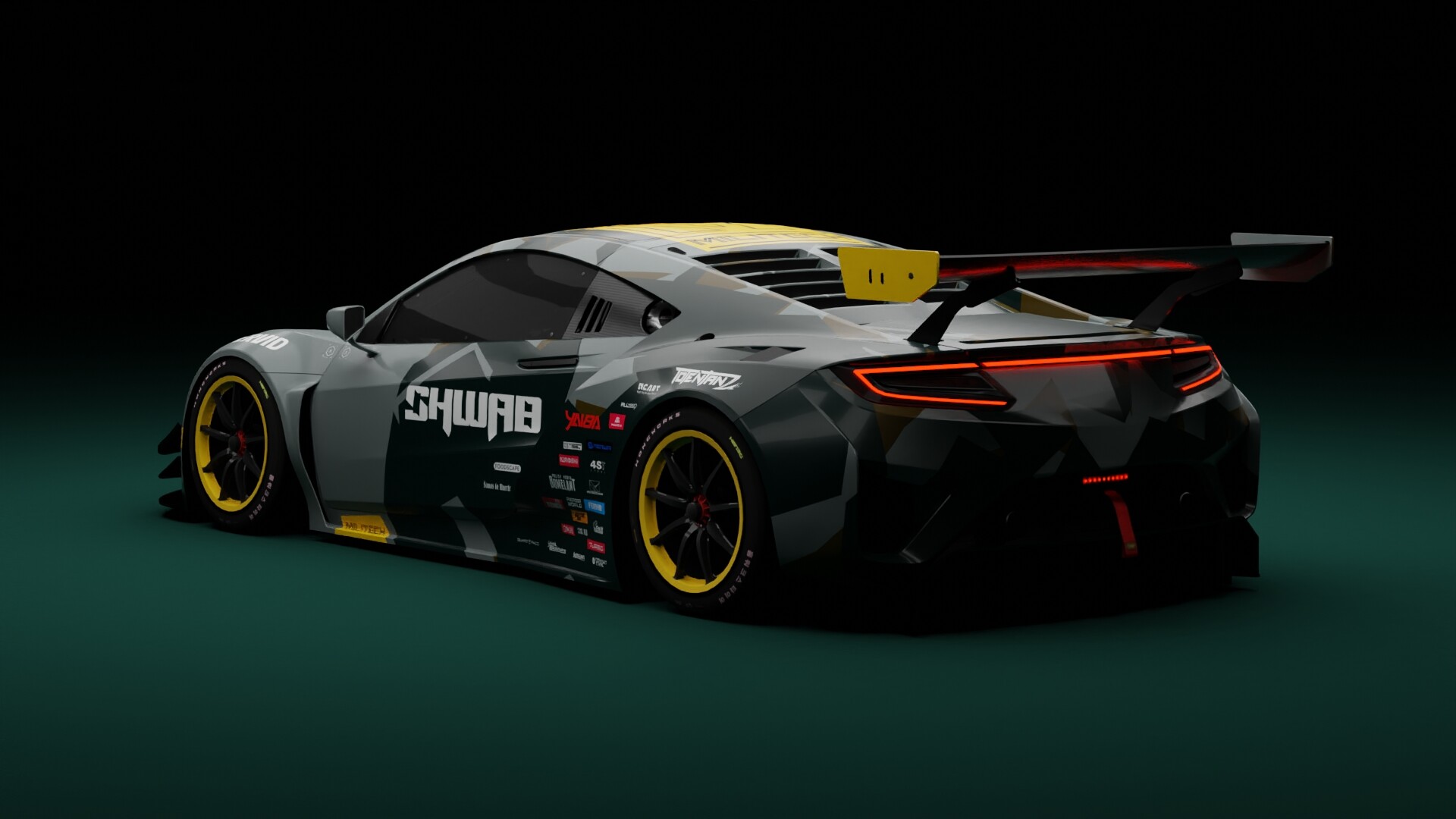 ArtStation - Acura NSX GT3 Cyberpunk 2077 Shwab livery