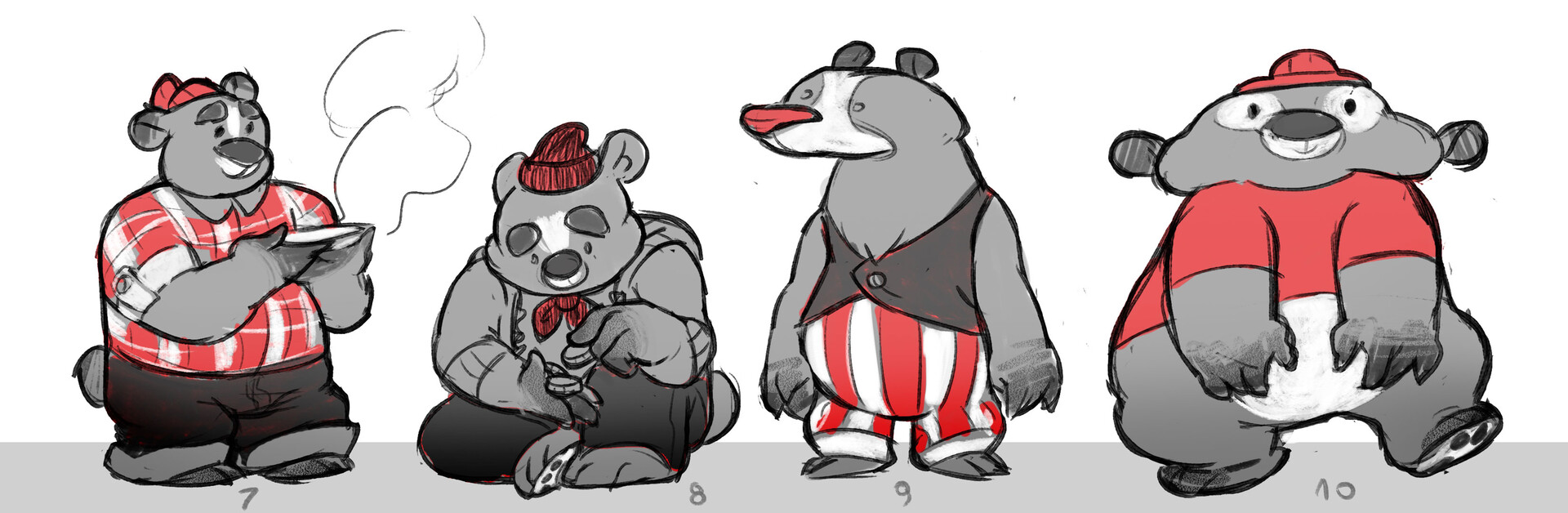 Lidia Macov - Bear and Breakfast Early Character and Environment Design