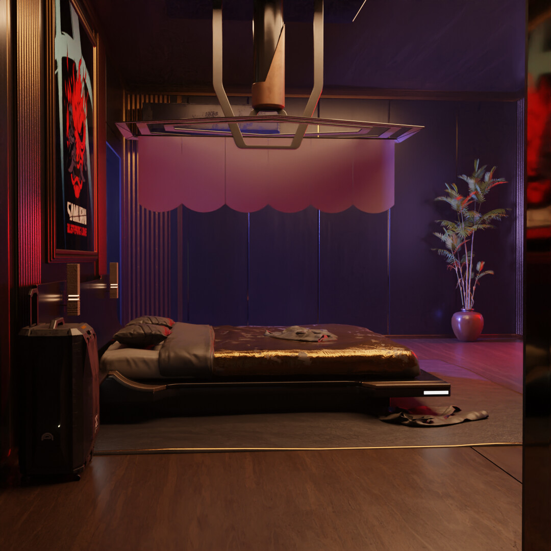 ArtStation - Gaston Slayton Apartment - Cyberpunk 2077