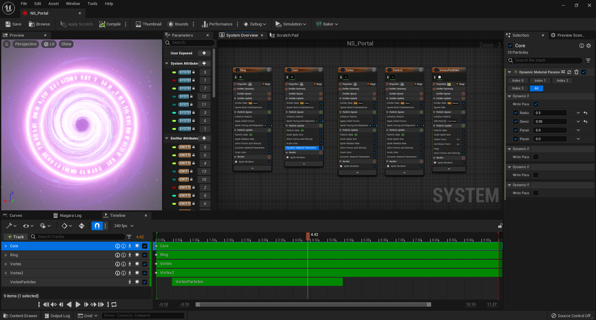 Beatrice Schmidt - Niagara System - Portal