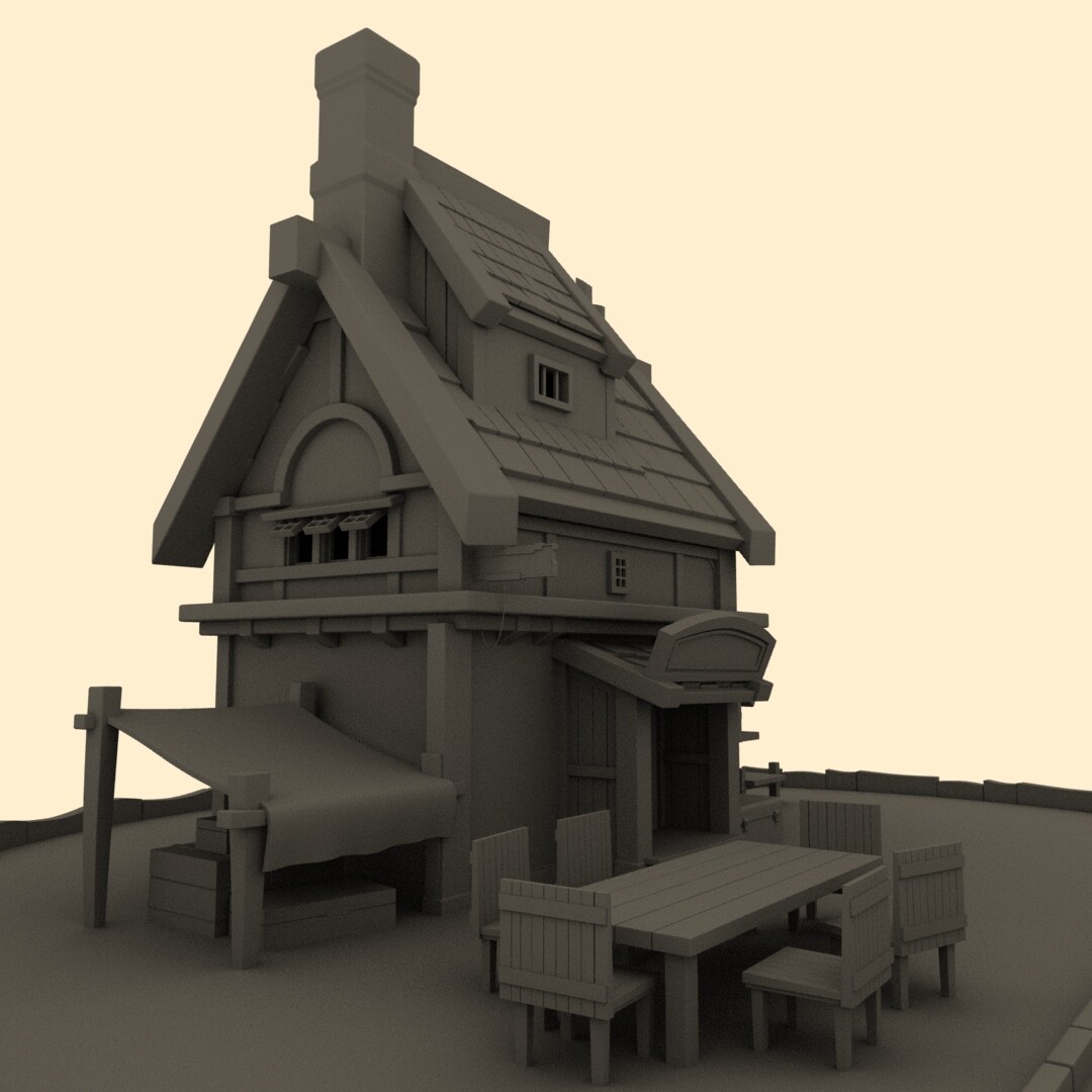 ArtStation - 3D House Modeling