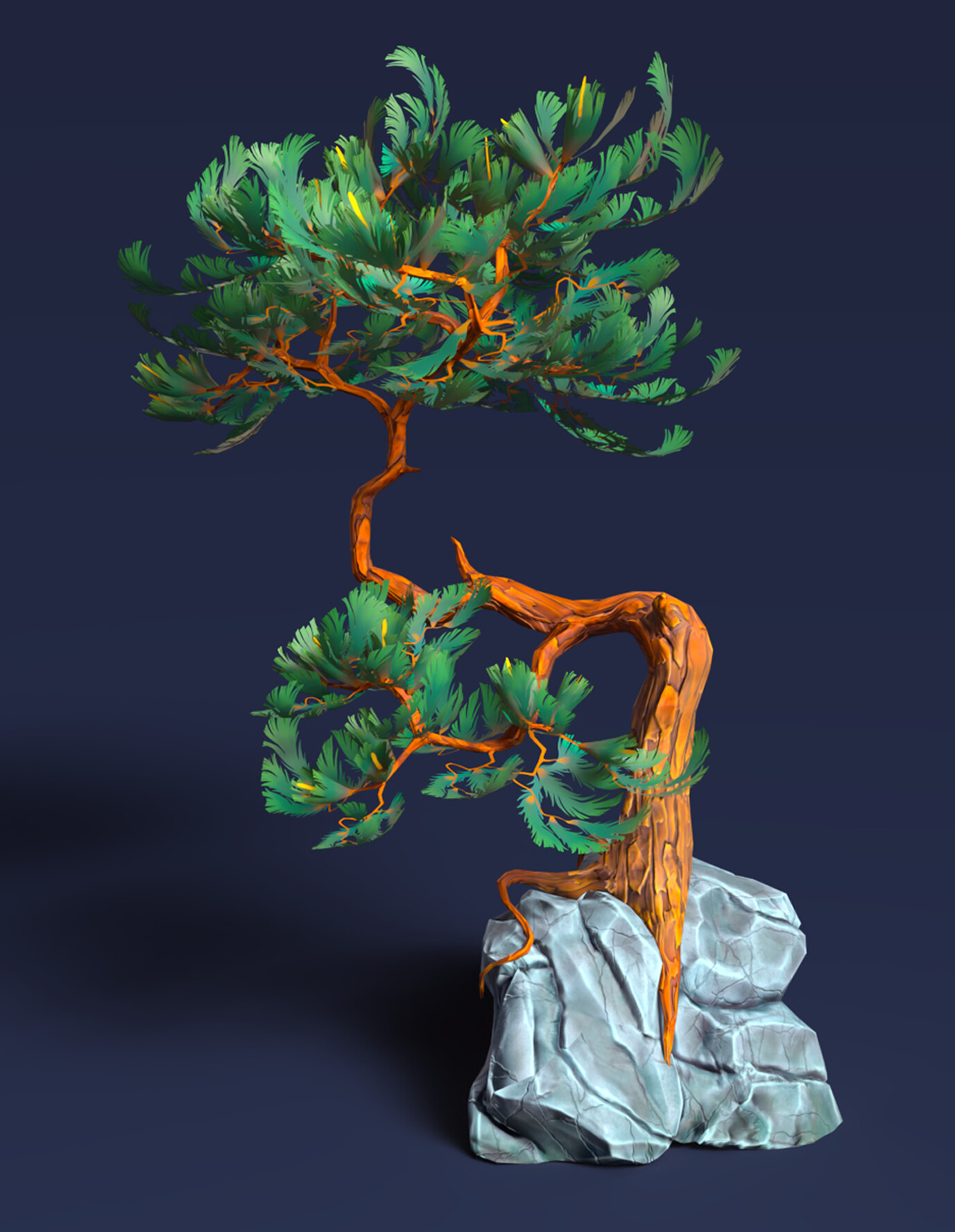 ArtStation - Mountain pine - stylized