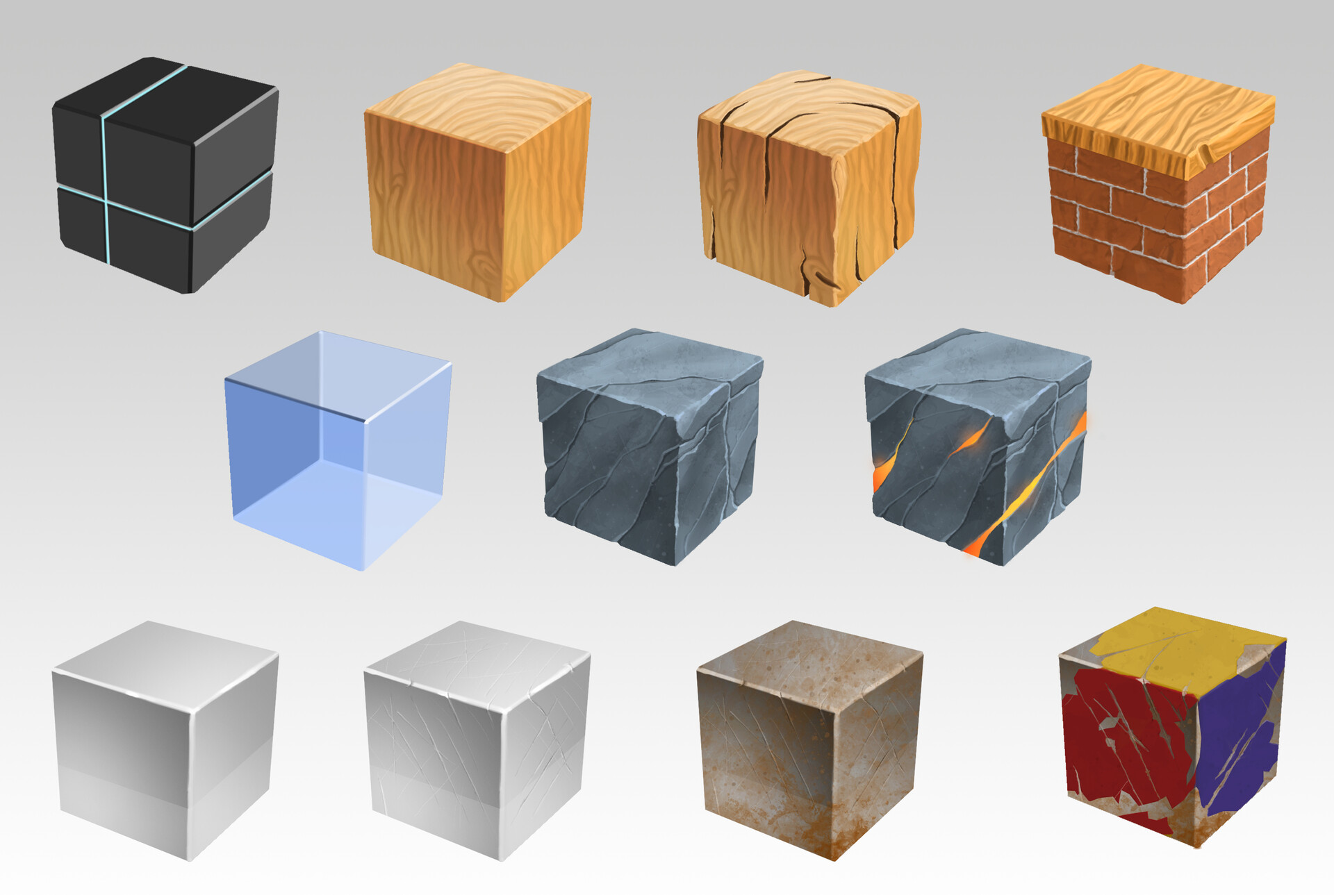 ArtStation - 2D drawing. material textures