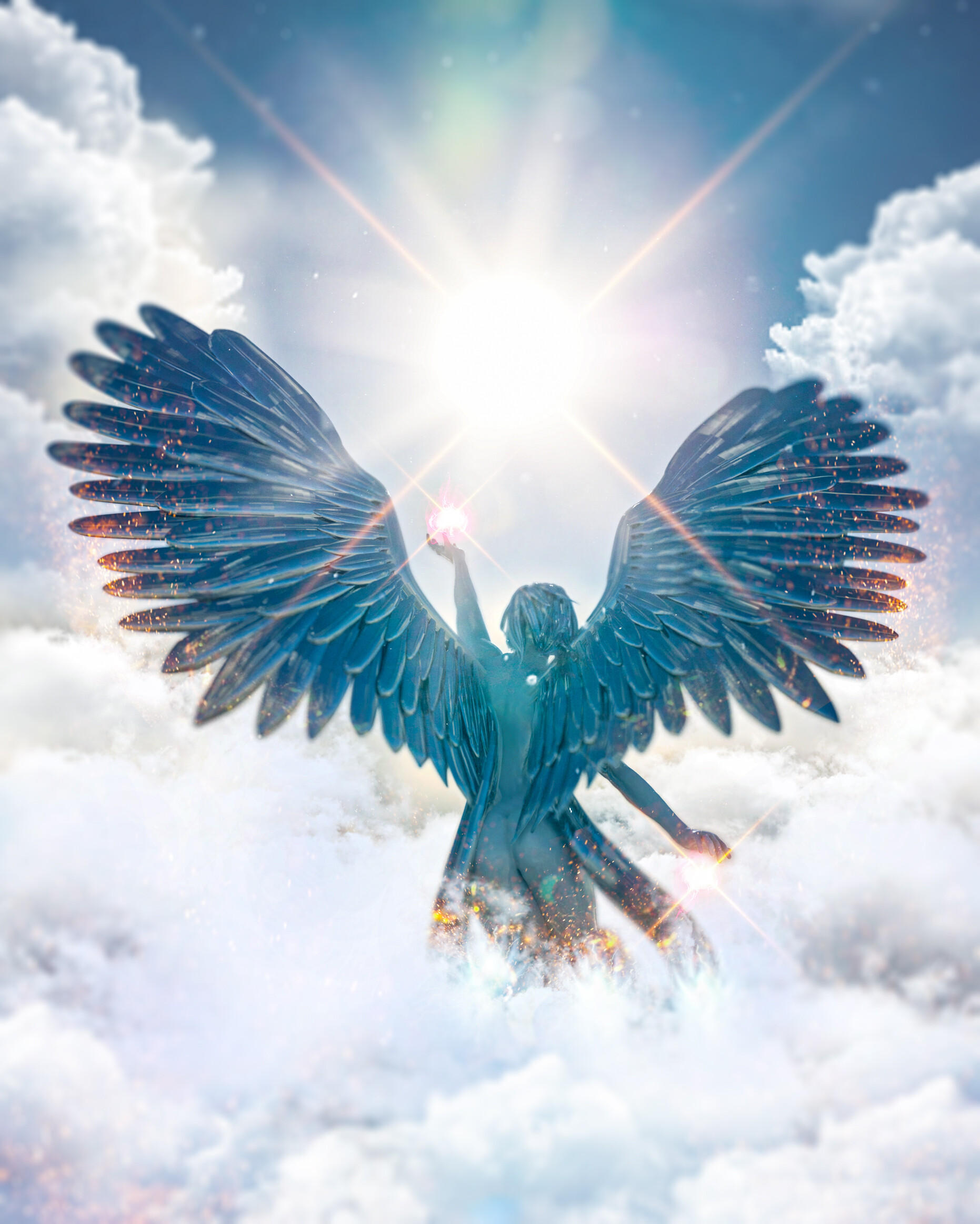 Mladen Majdevac - Angel receiving a mission from God / Visualization