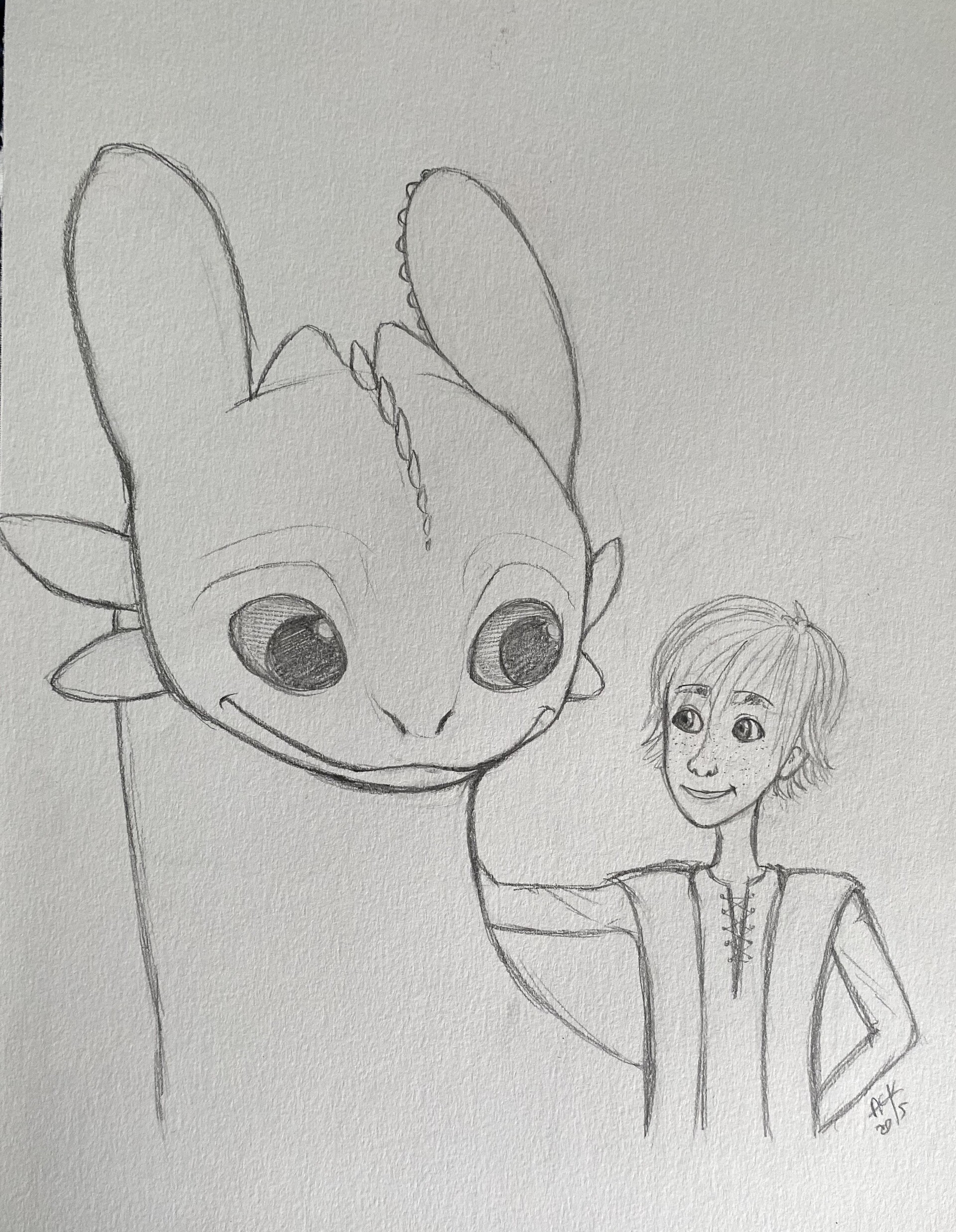 hiccup and toothless drawing tutorial