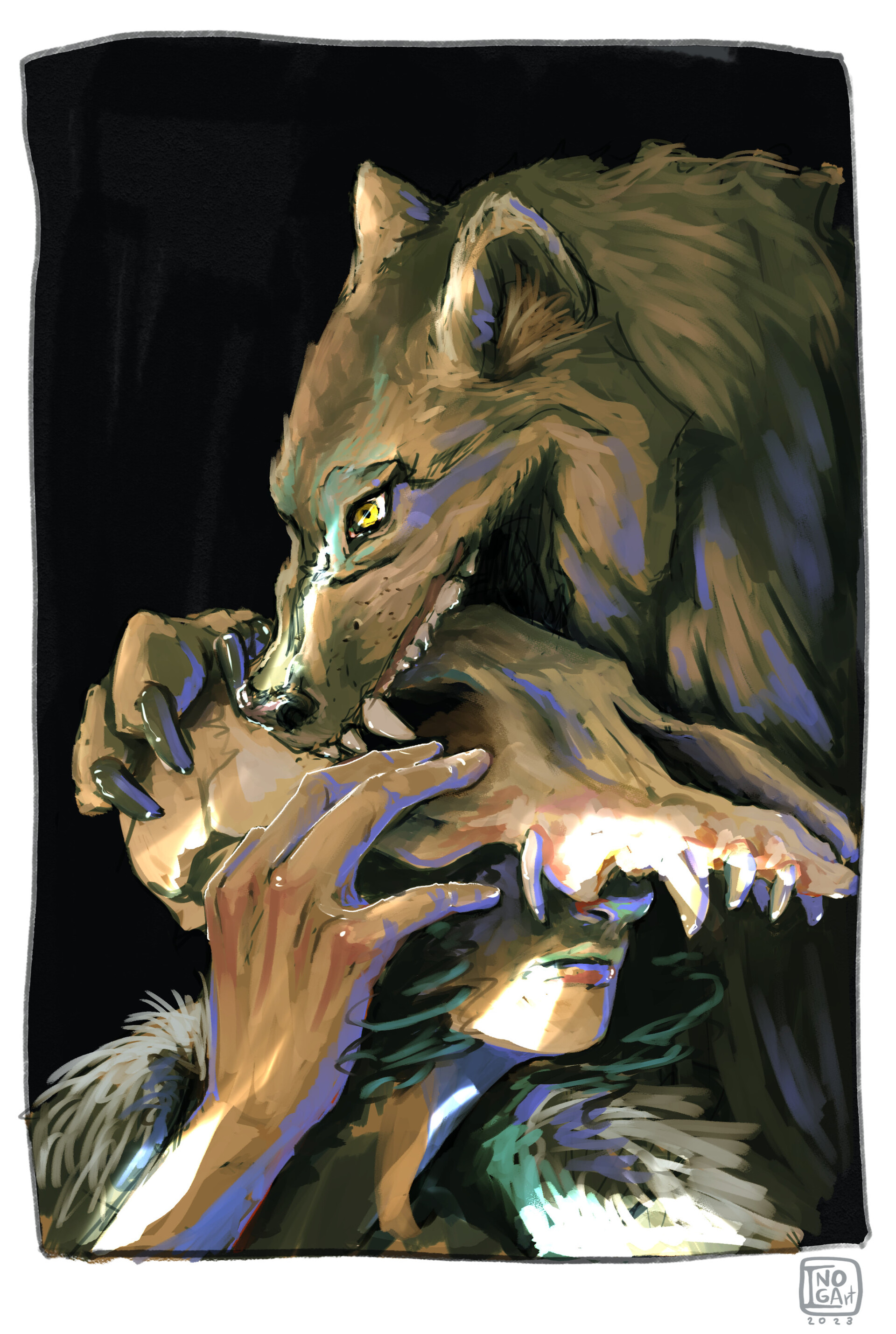 ArtStation - Wolf bite