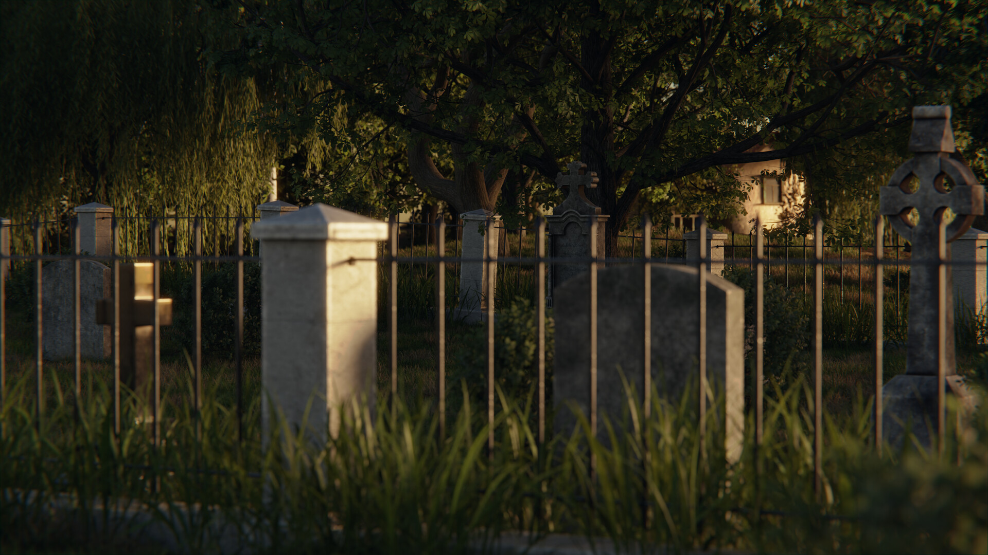 ArtStation - Small Town Cemetery