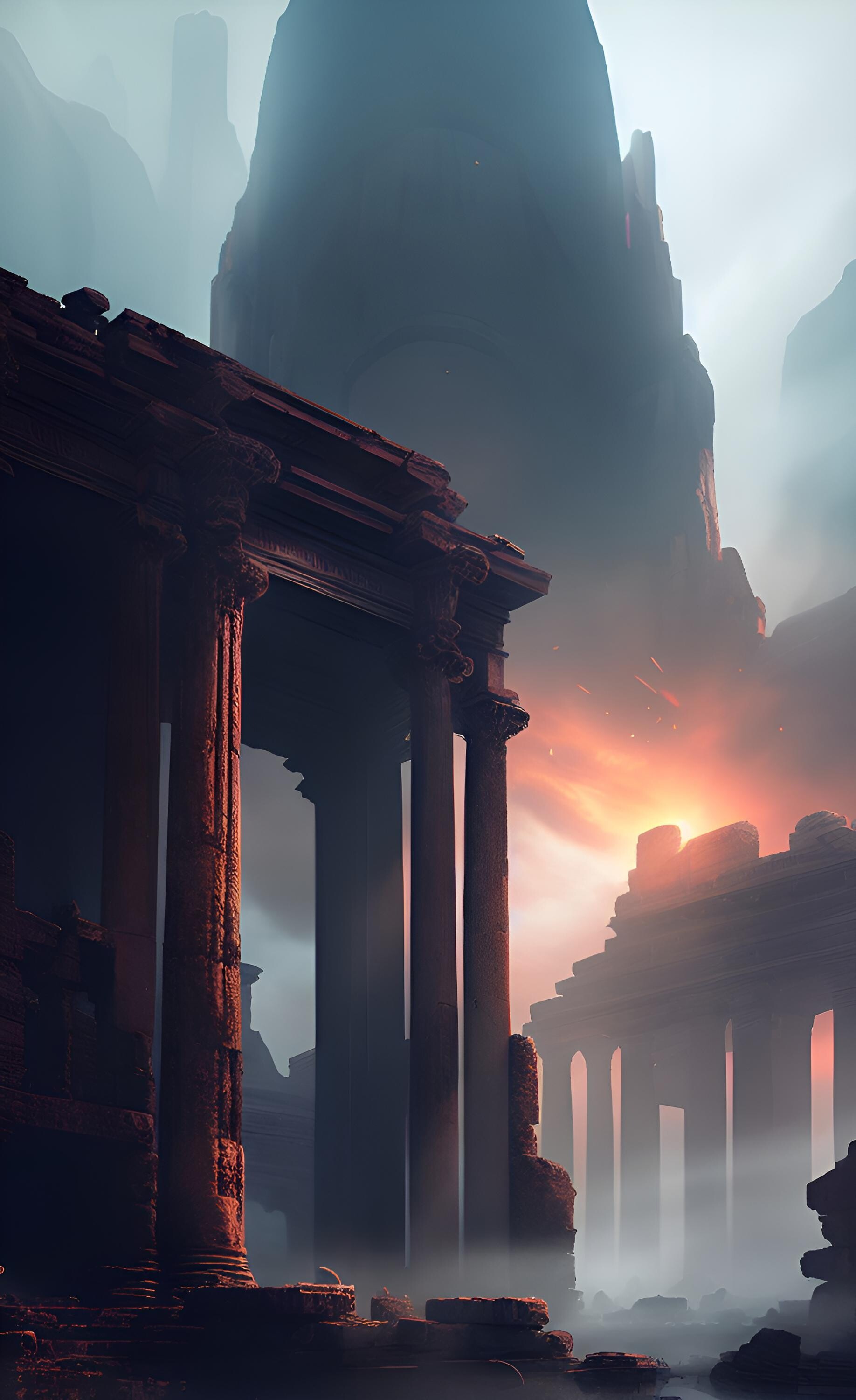 ArtStation - Glowing Secrets of the Past: Unveiling the Mysterious Ruins