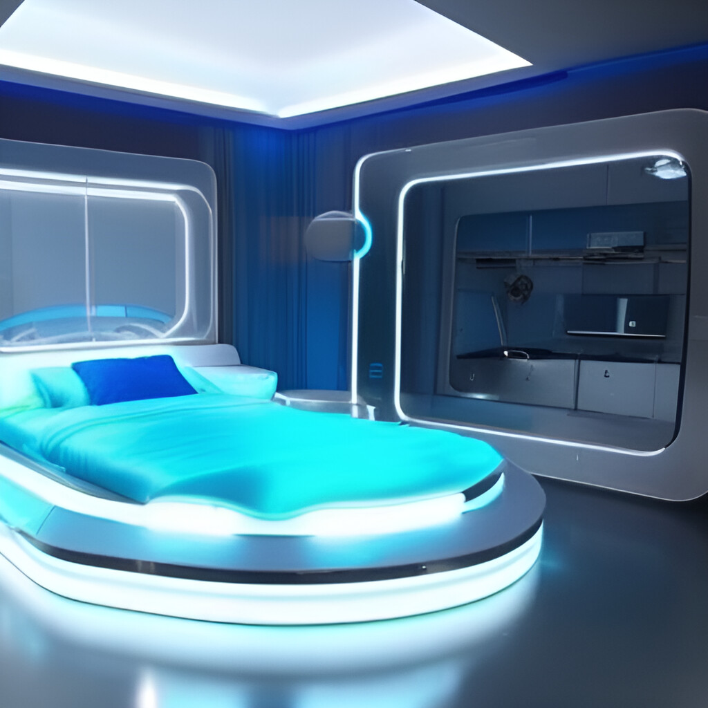 ArtStation - Futuristic bed (Cybernetic futurism)
