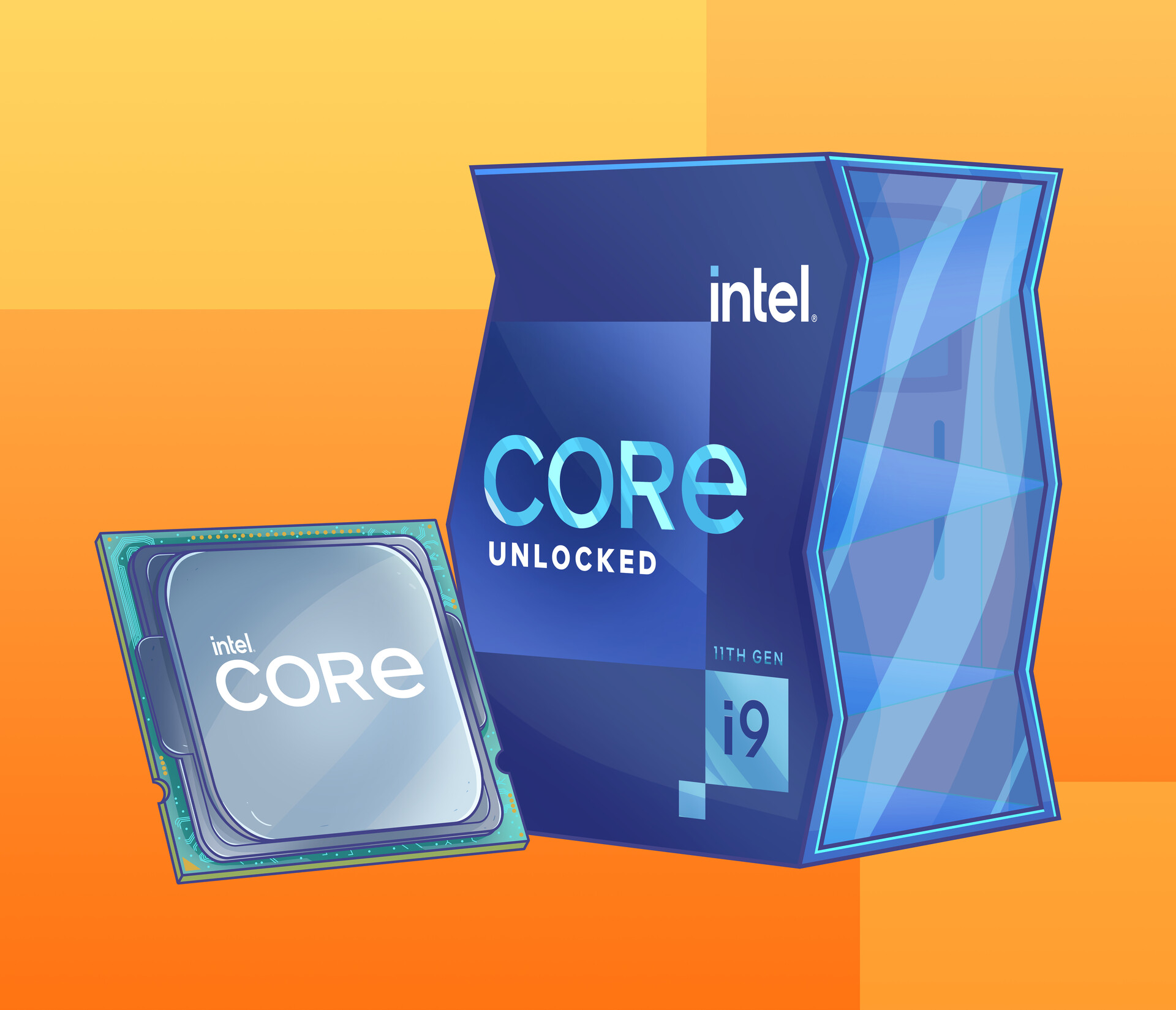 ArtStation - Intel CPU illustrations