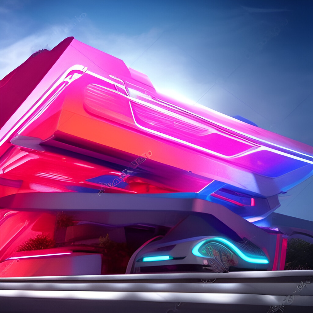 ArtStation - Futuristic house (Cybernetic futurism)