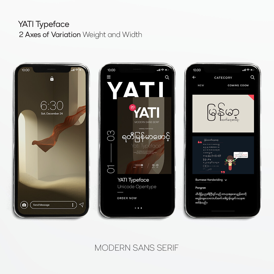 Htun Naung - YATI Typeface