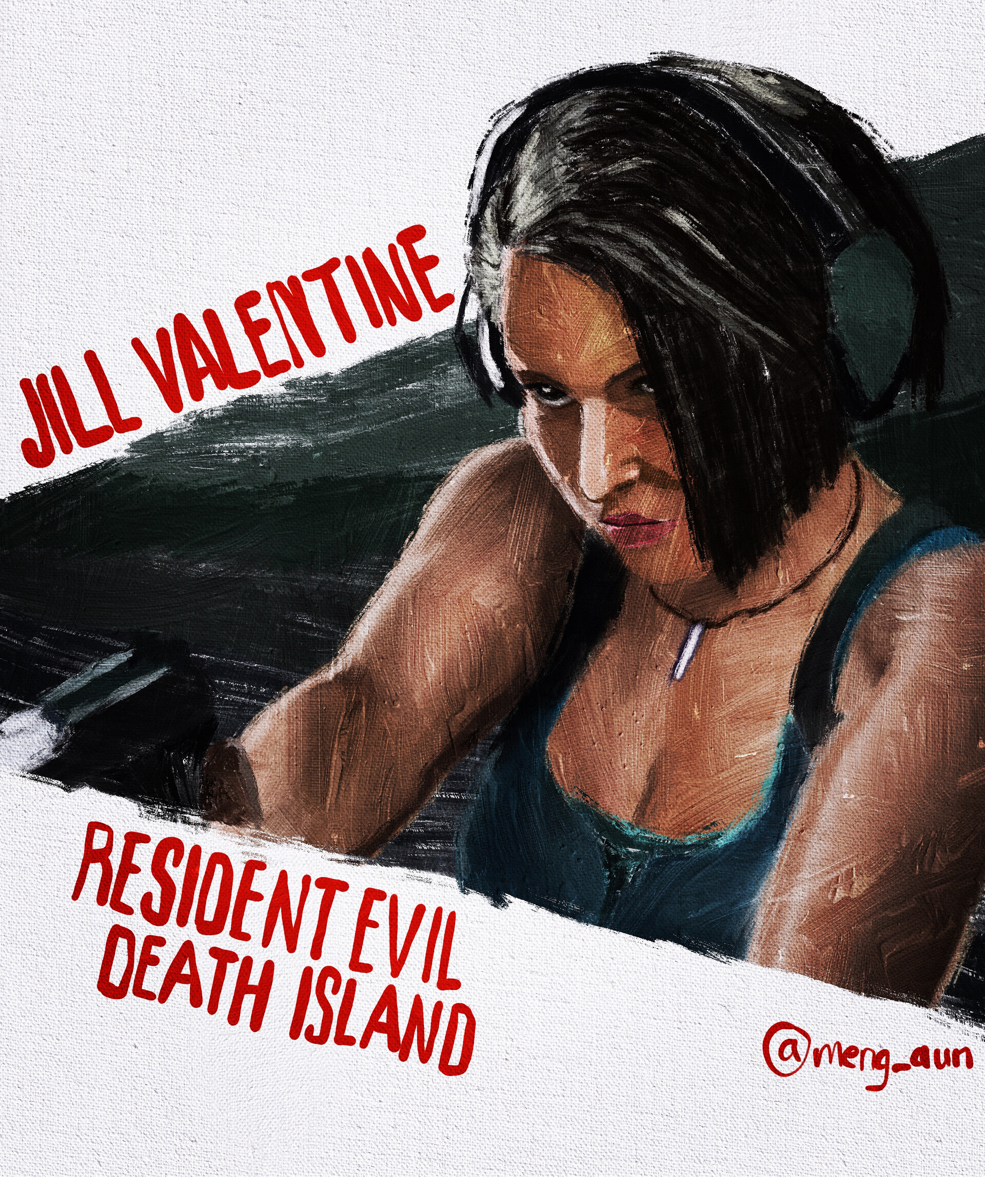 ArtStation - Jill Valentine Resident Evil Death Island Fanart Painting