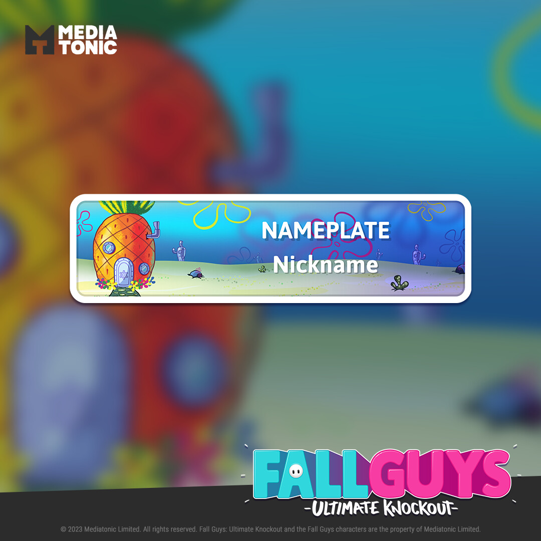Daniel Jiménez - Fall Guys SpongeBob nameplate