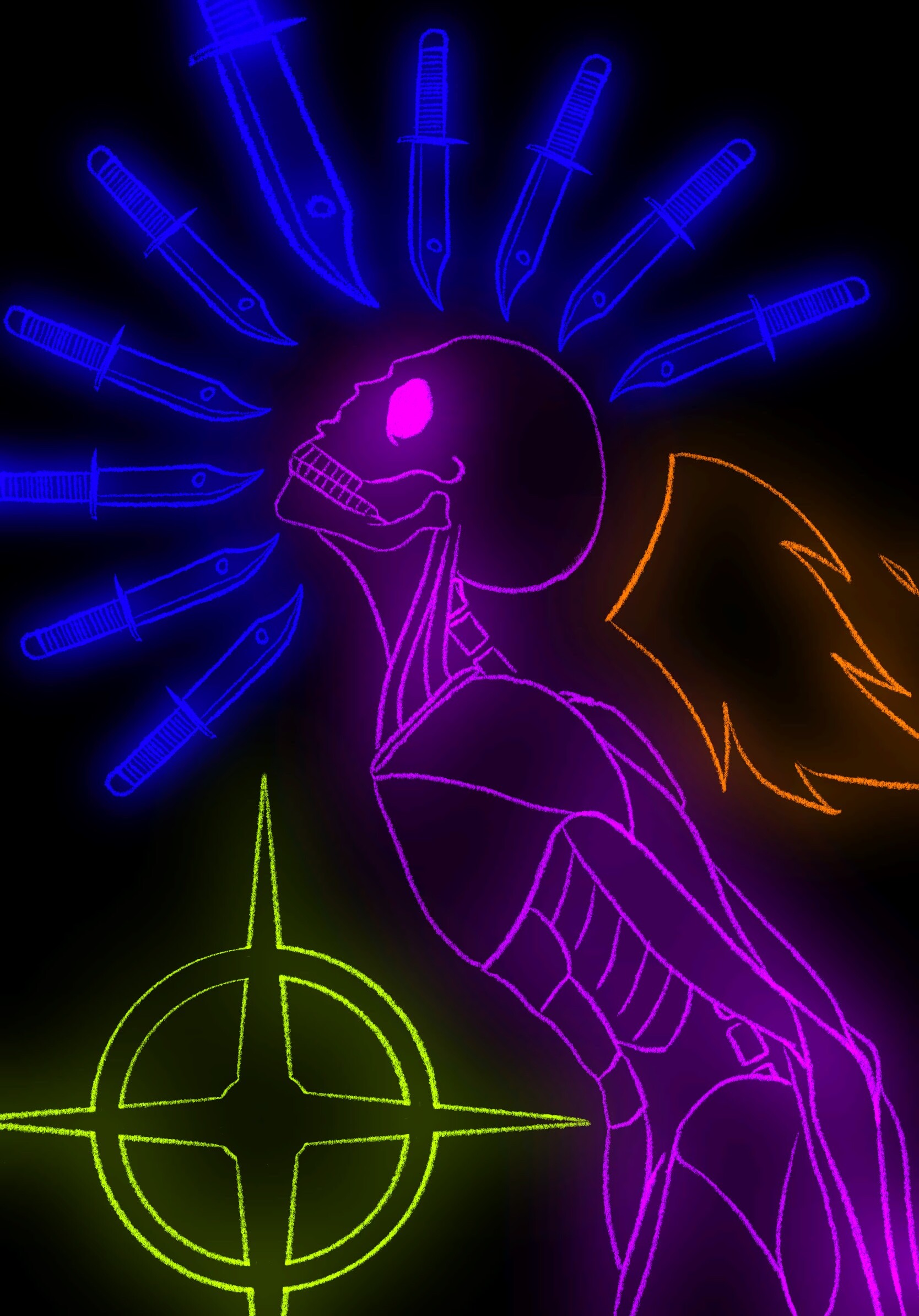 ArtStation - Neon style human life