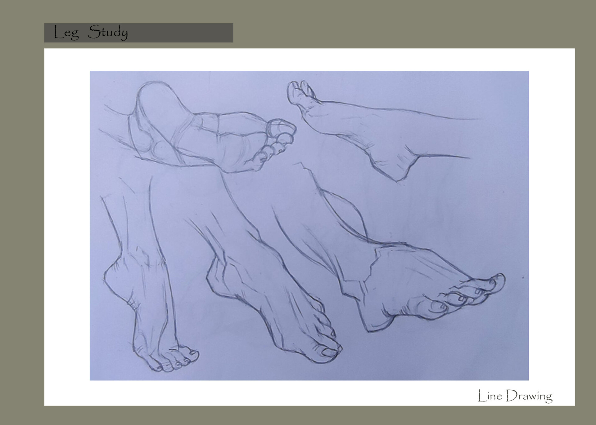 ArtStation - Leg pencil Drawing