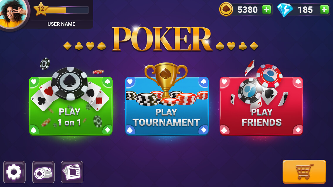 ArtStation - Poker Game UI