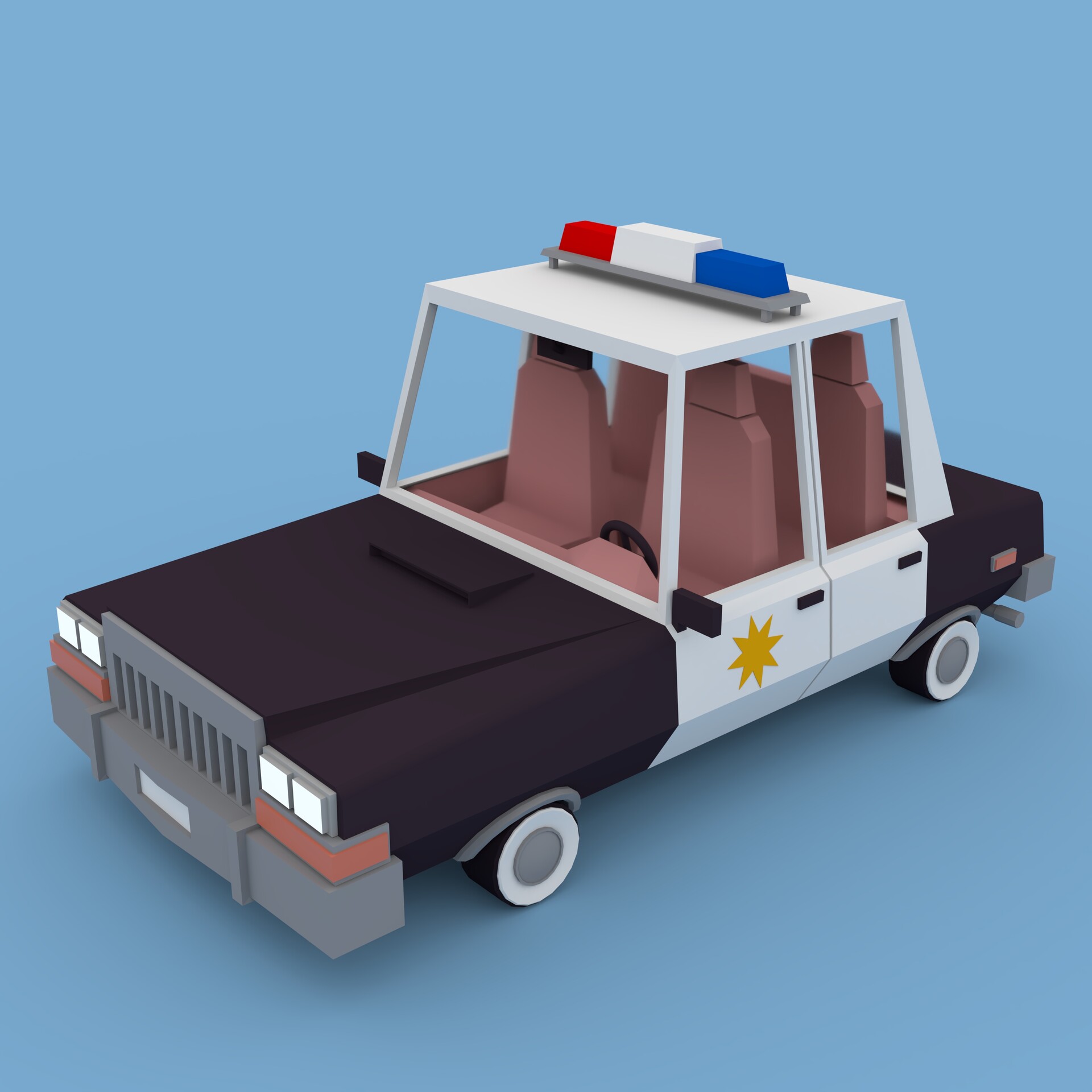 ArtStation - Low-poly Police Car