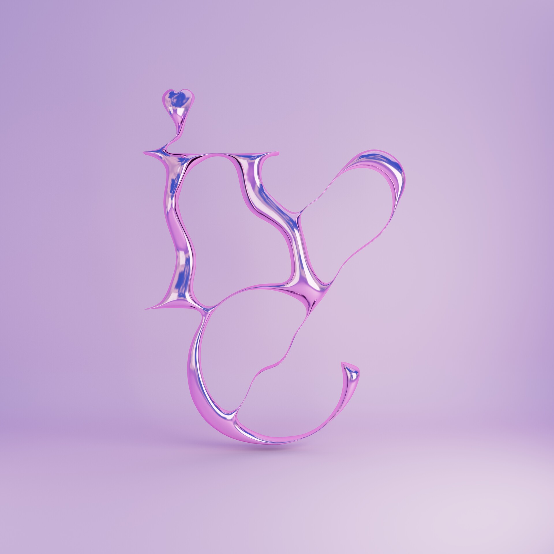 ArtStation - Ive - chrome logo concept