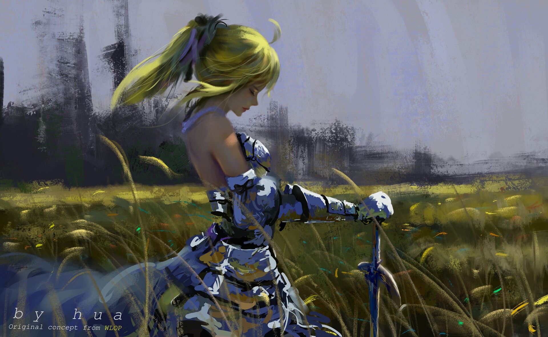 ArtStation - krita painting 临摹wlop