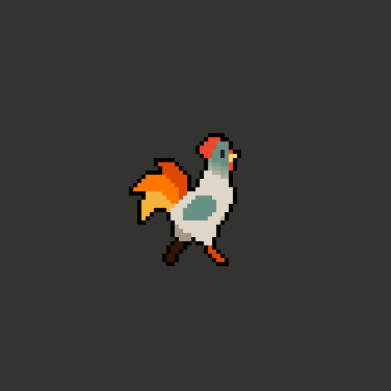 ArtStation - Pixel Art Rooster Animation