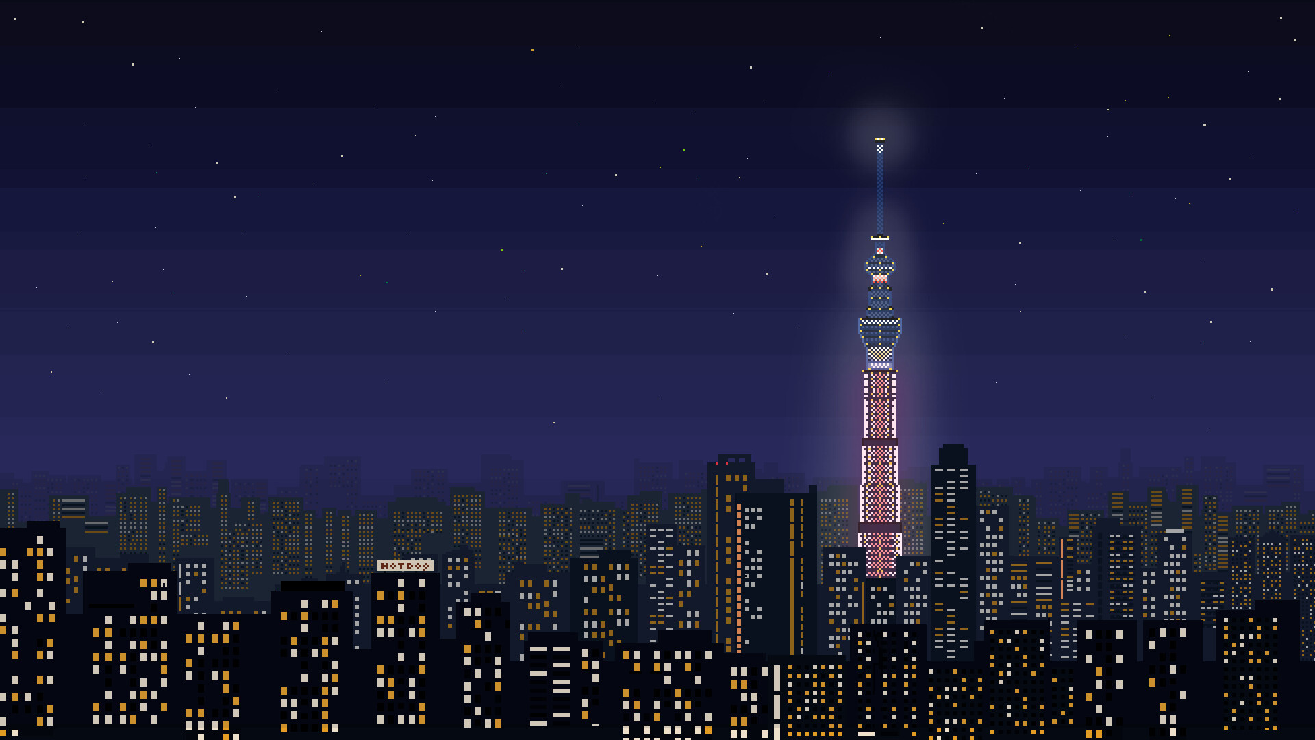 ArtStation - Tokyo SkyTree pixel