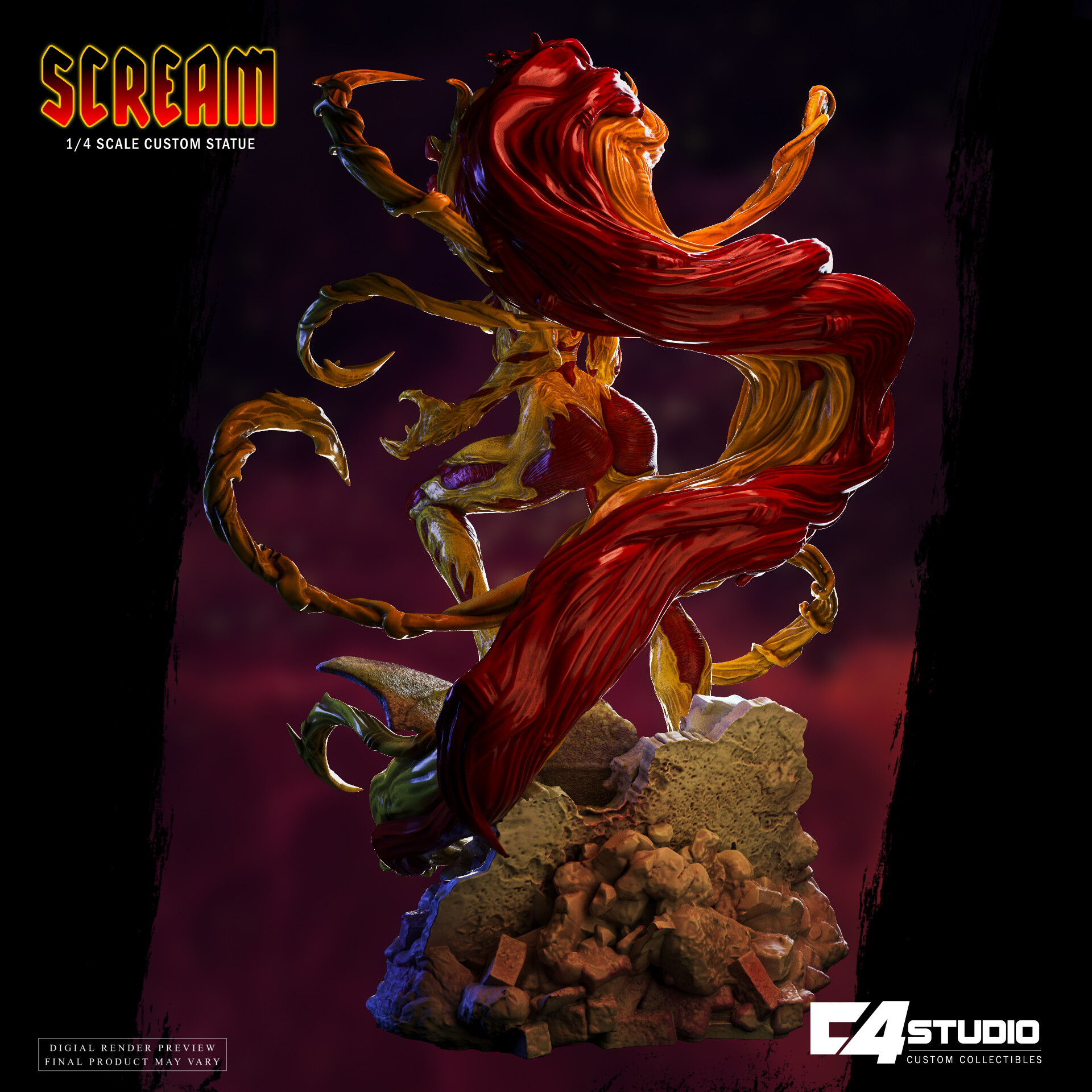 Mauro Misiewicz - Scream custom statue