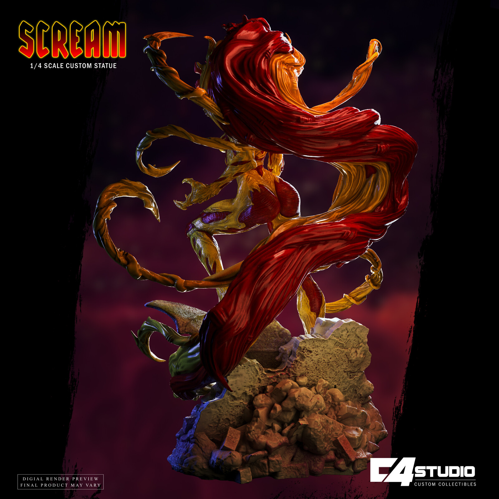 Mauro Misiewicz - Scream custom statue