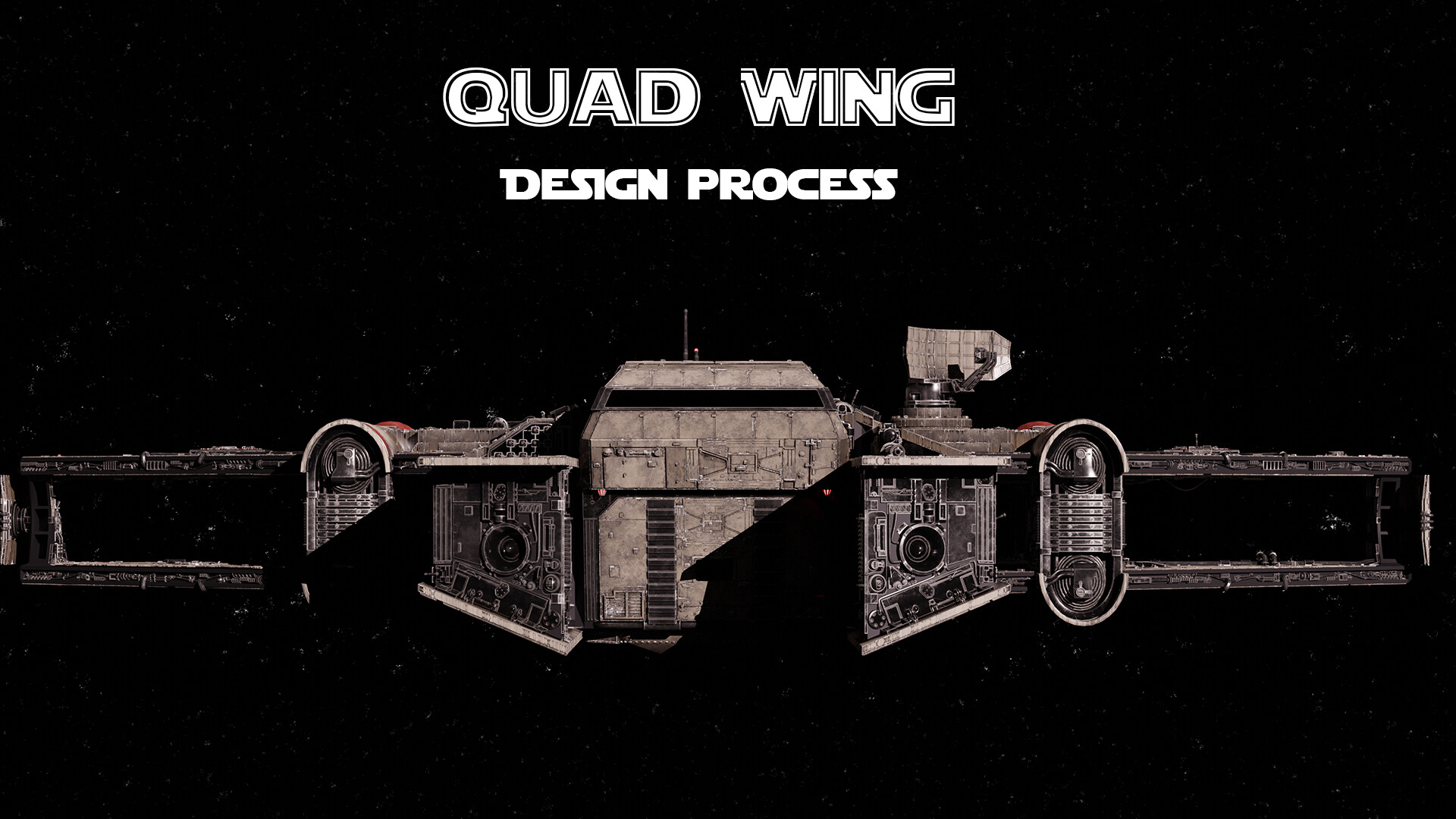 ArtStation - Quad Wing Spaceship Design Process
