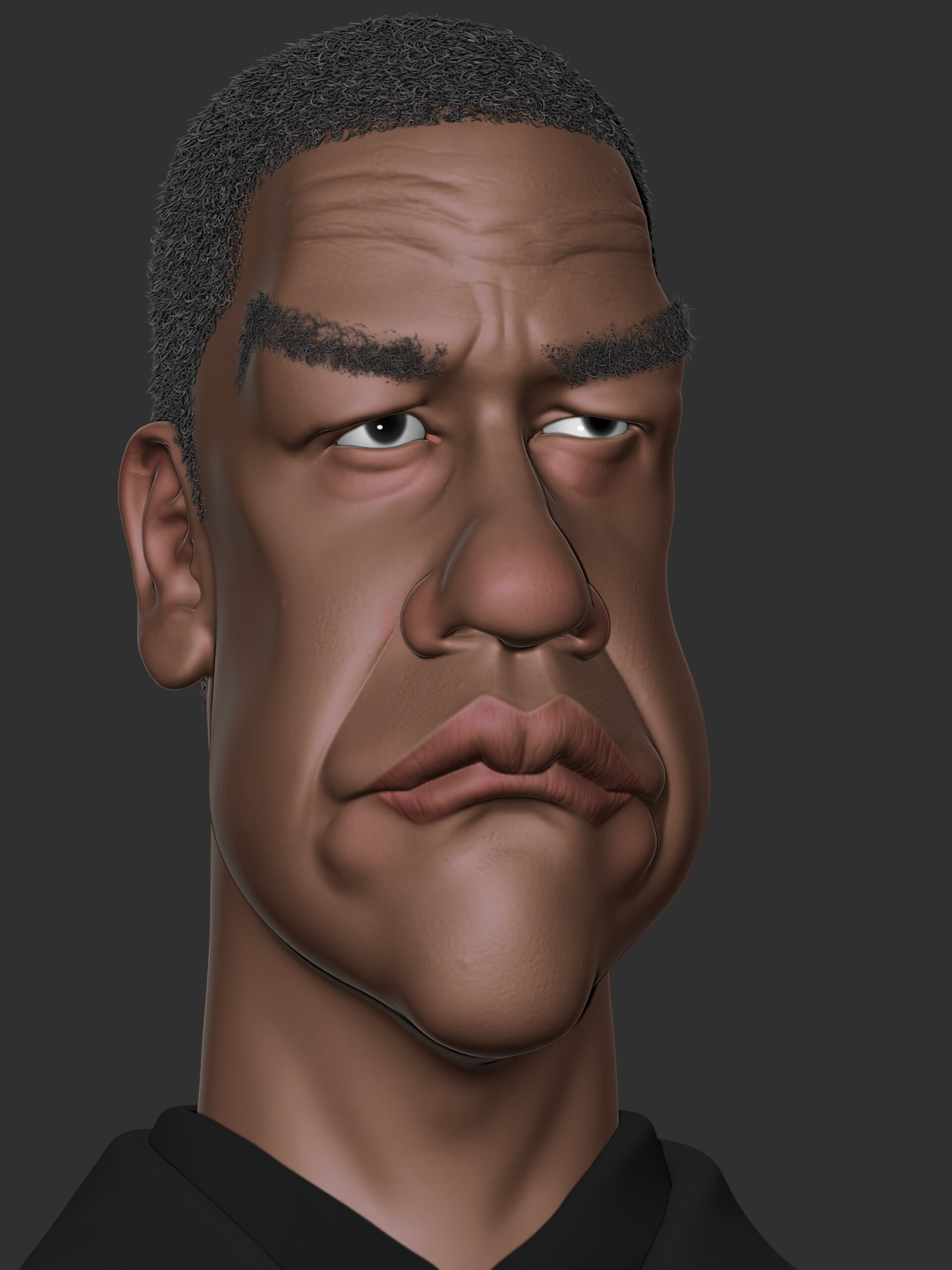 ArtStation - Denzel Washington, inspired by Tom Richmond
