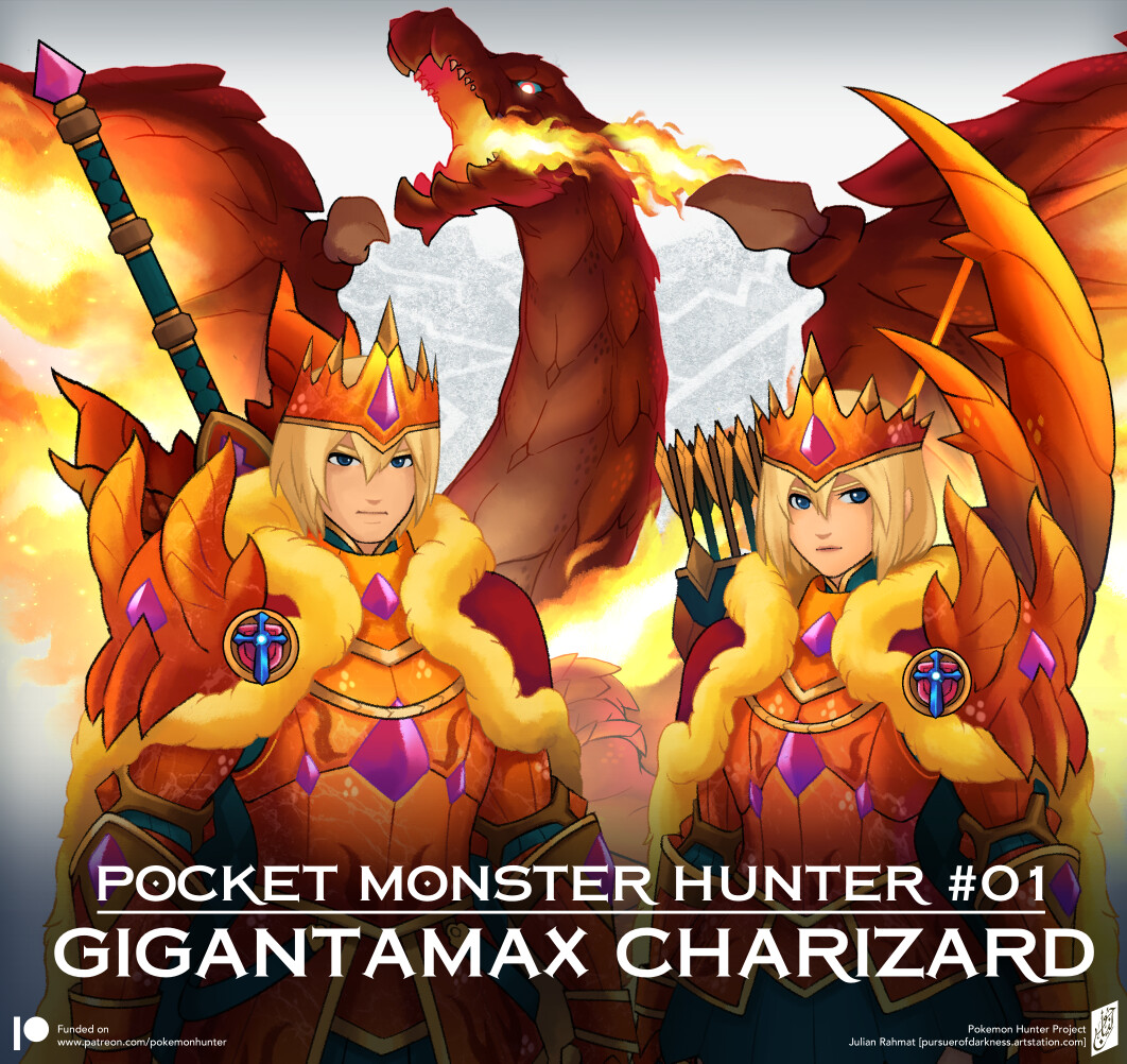 ArtStation - Pocket Monster Hunter: Gigantamax Charizard