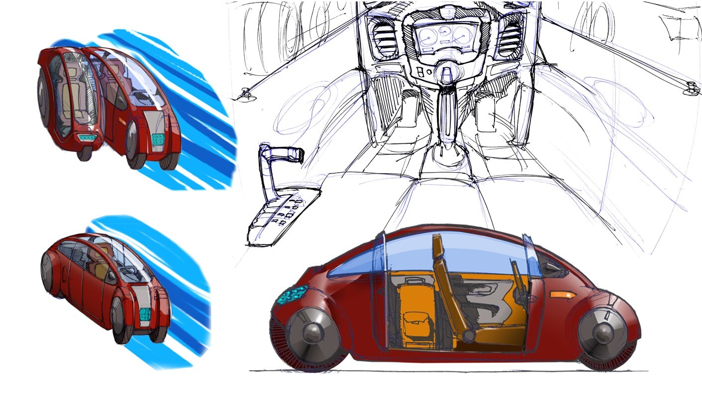 ArtStation - Ultra Narrow Vehicle & Sidecar