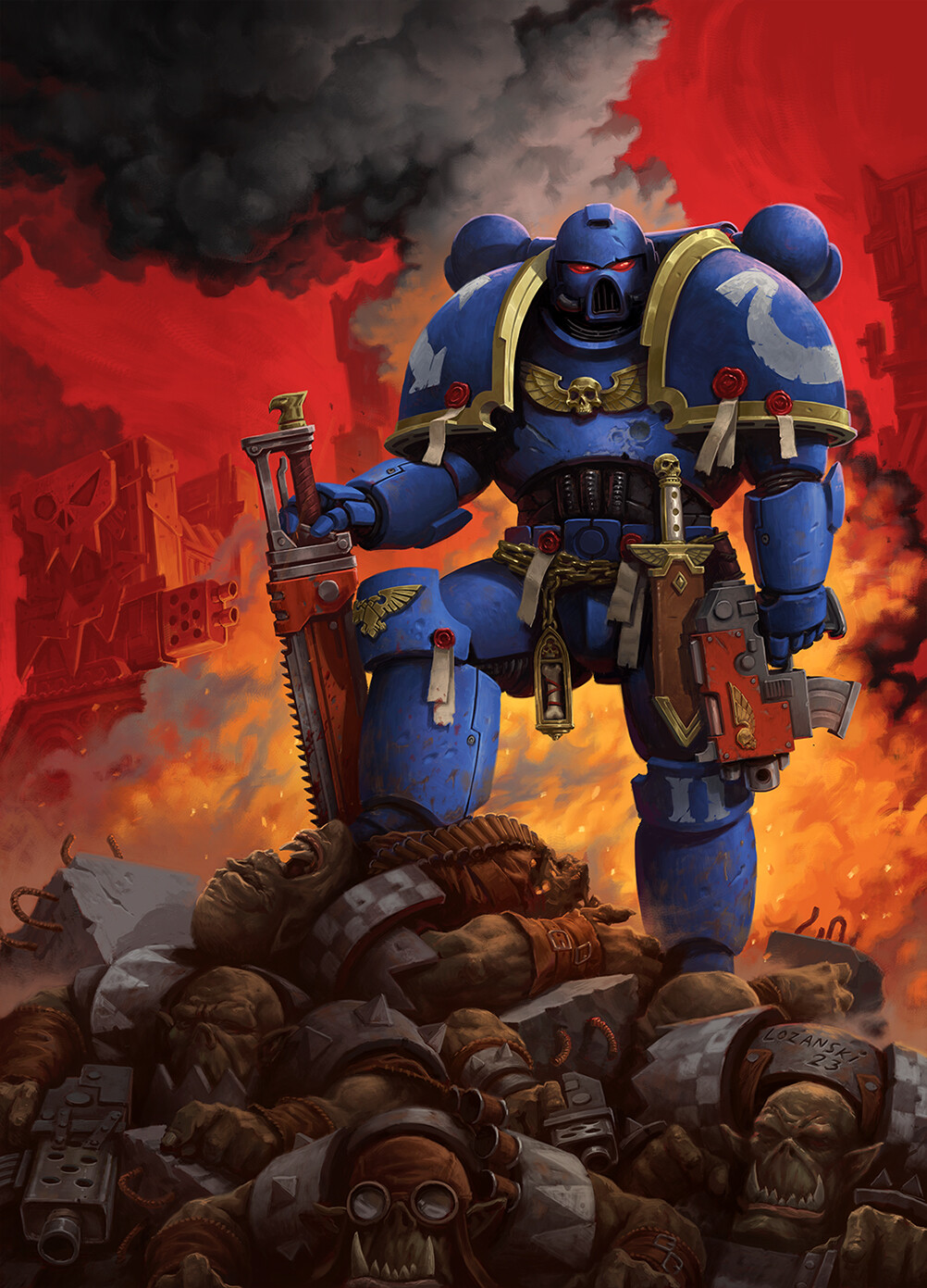 how to draw space marine