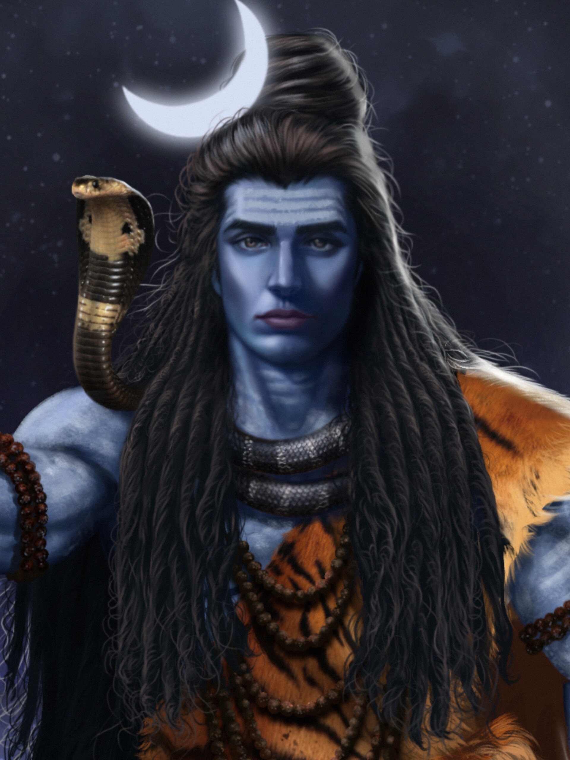 Abhishek Samal - Character design of Mahadev |shiva on Procreate