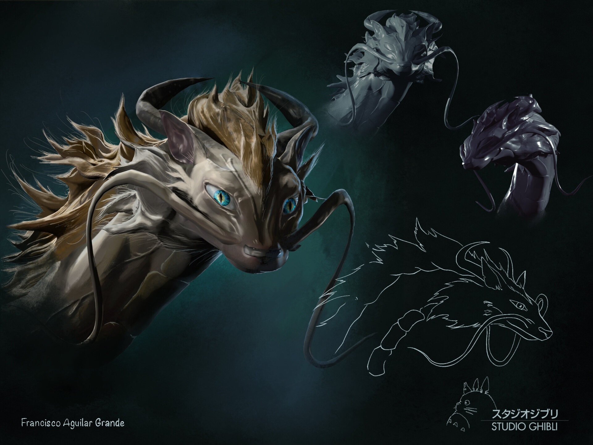 ArtStation - Dragón dorado Gold dragon 黄金のドラゴン Kogane no doragon