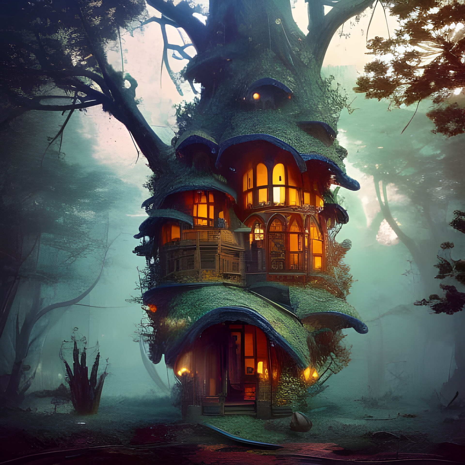 ArtStation - Mysterious tree house