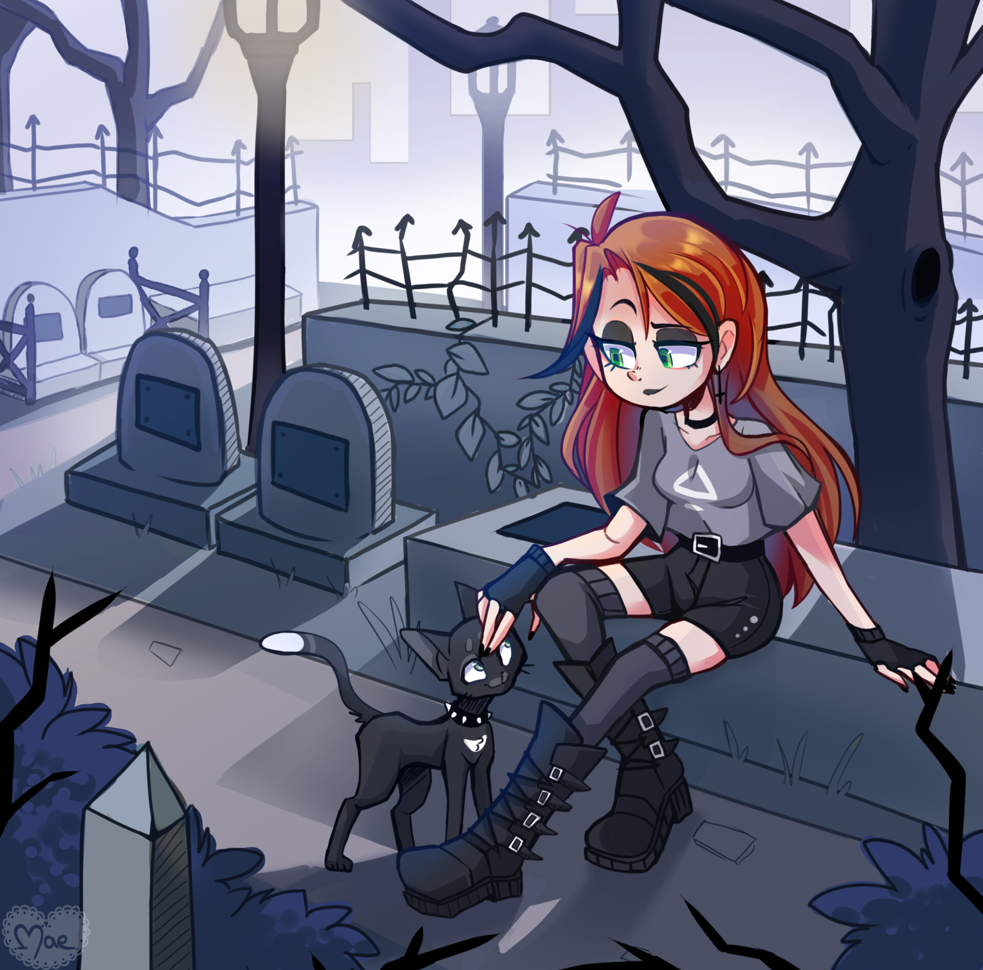 ArtStation - Cemetery Illustration