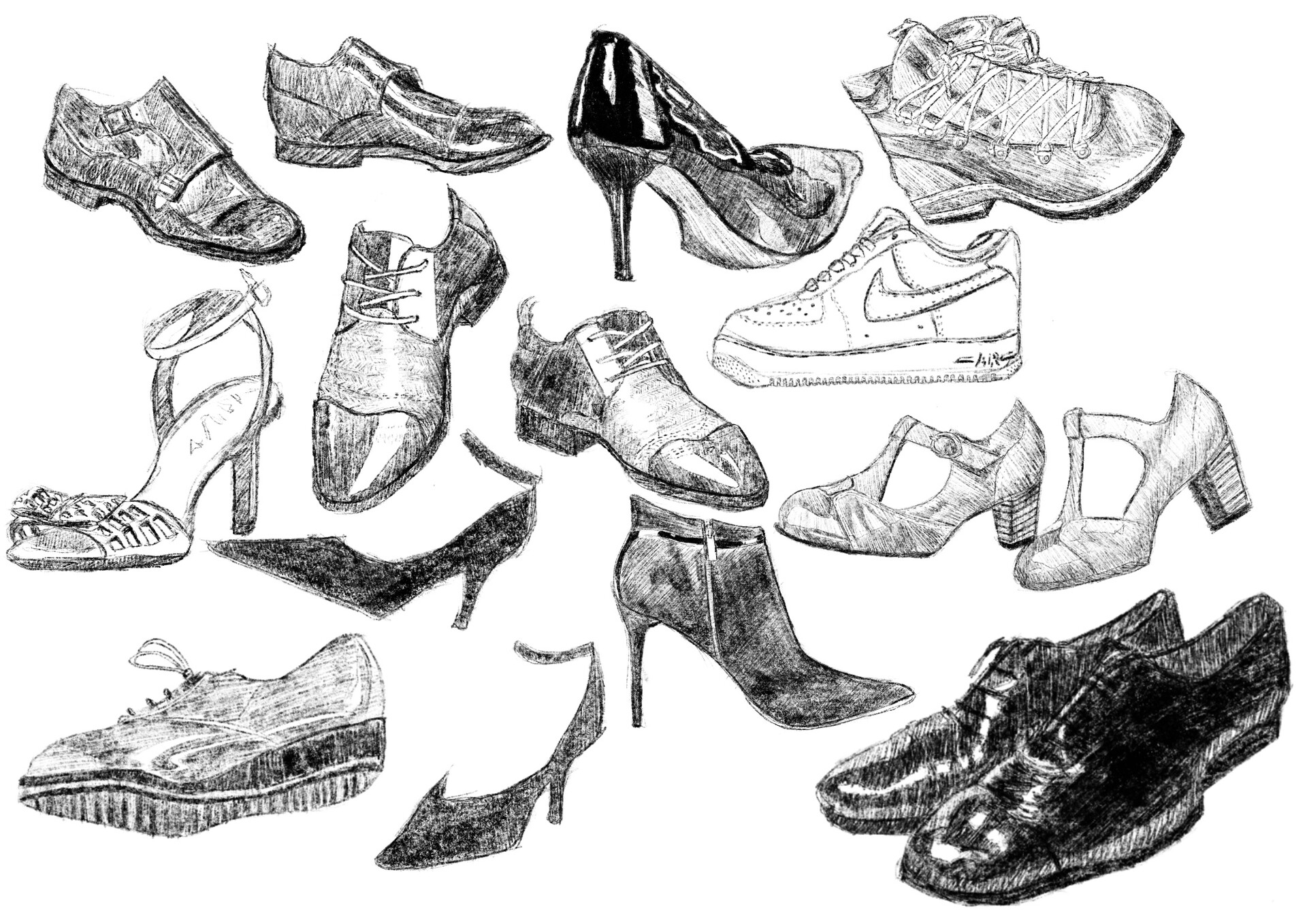How To Draw Shoes On People