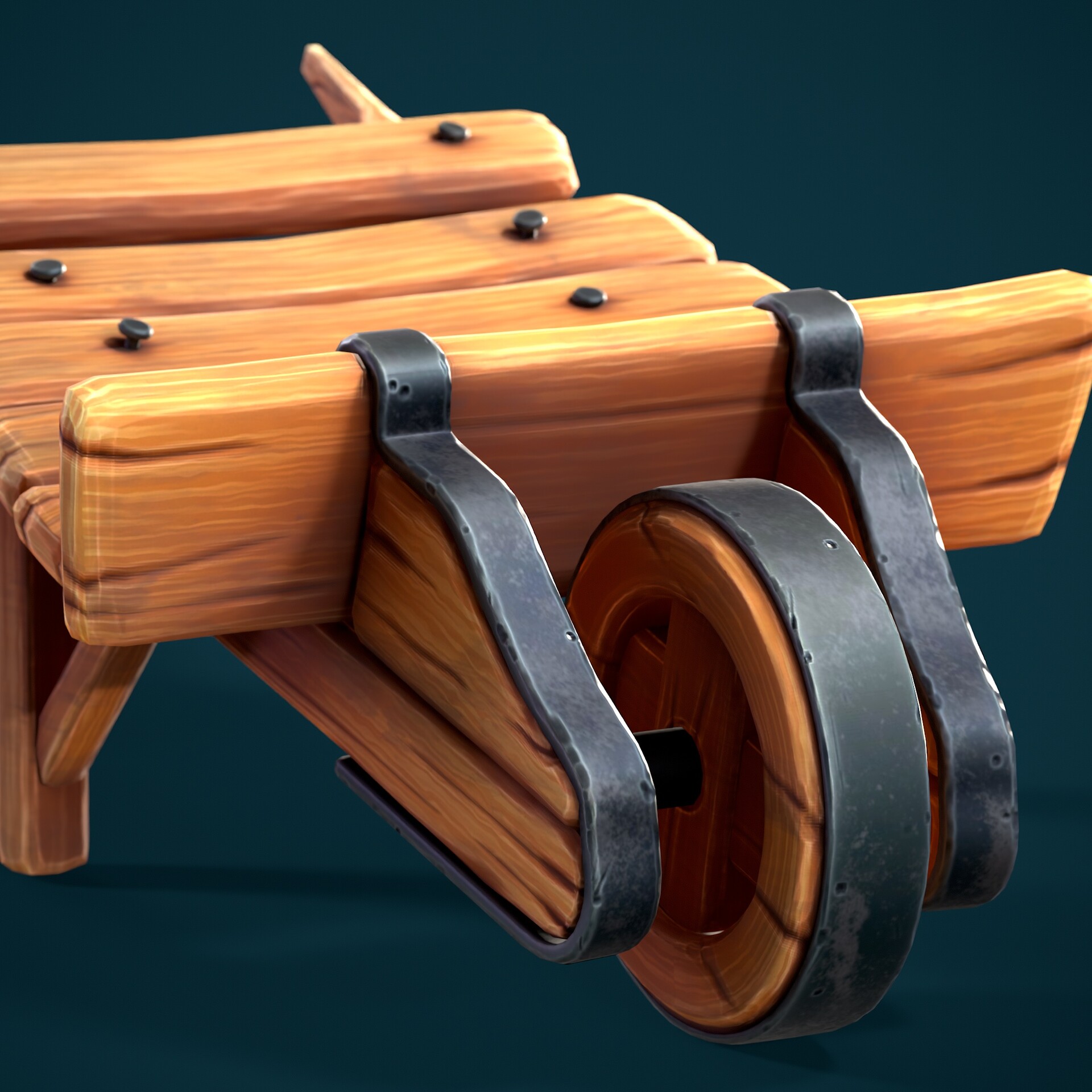 ArtStation - Stylized wooden cart