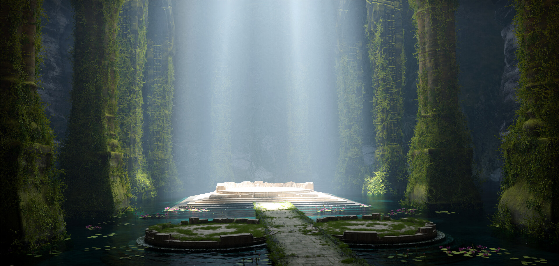 ArtStation - Underground Temple in blender