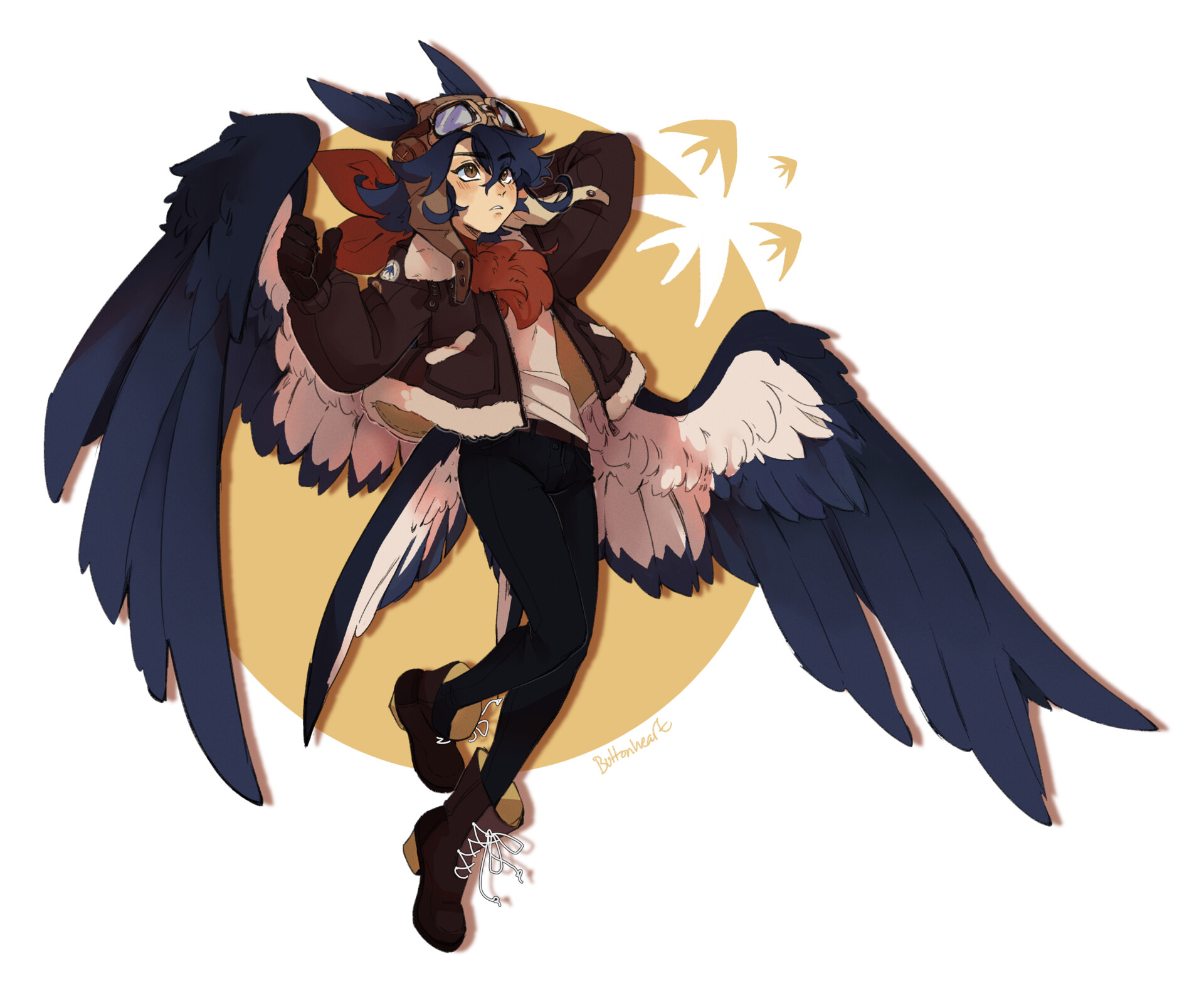 Anime Guy With Bird Wings