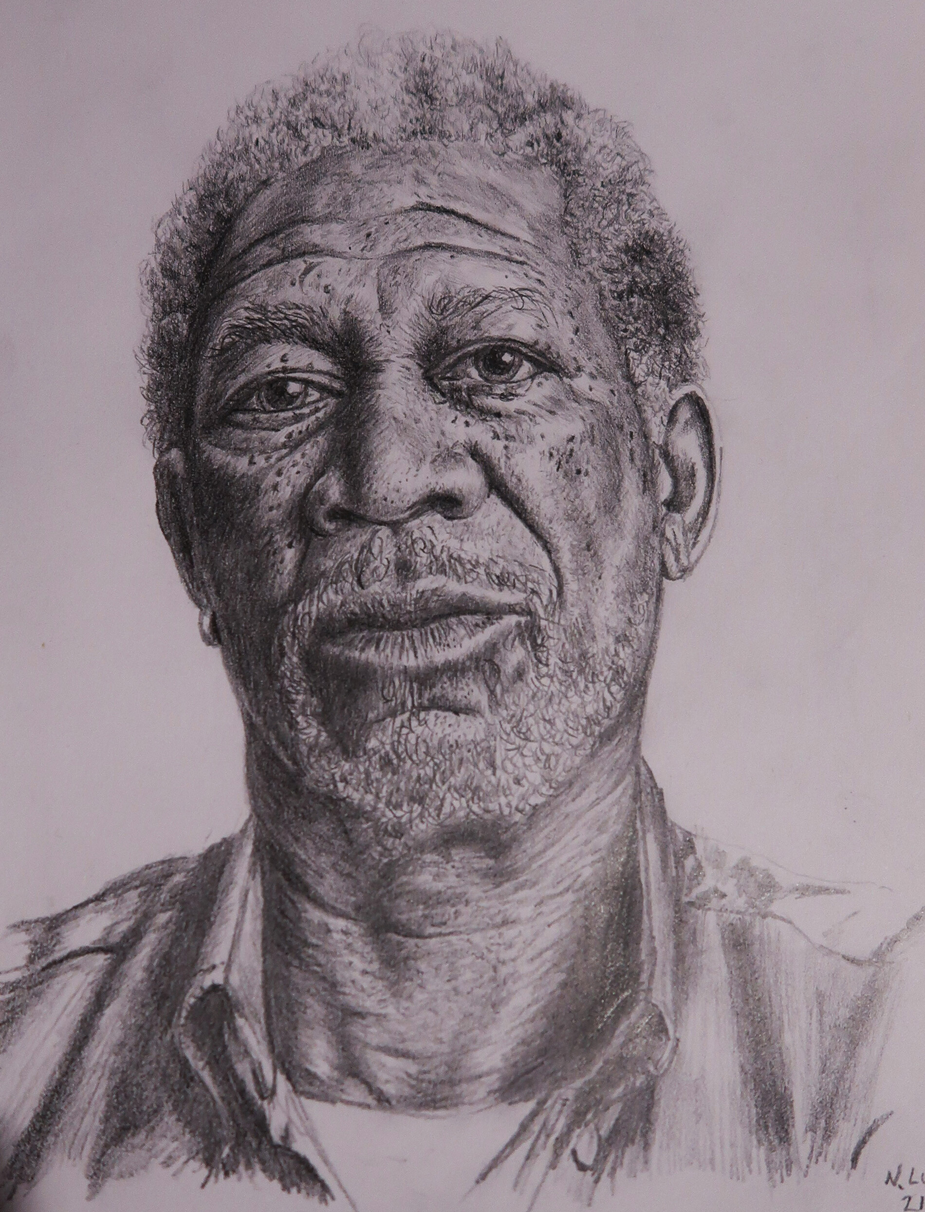 ArtStation - Morgan Freeman Portrait