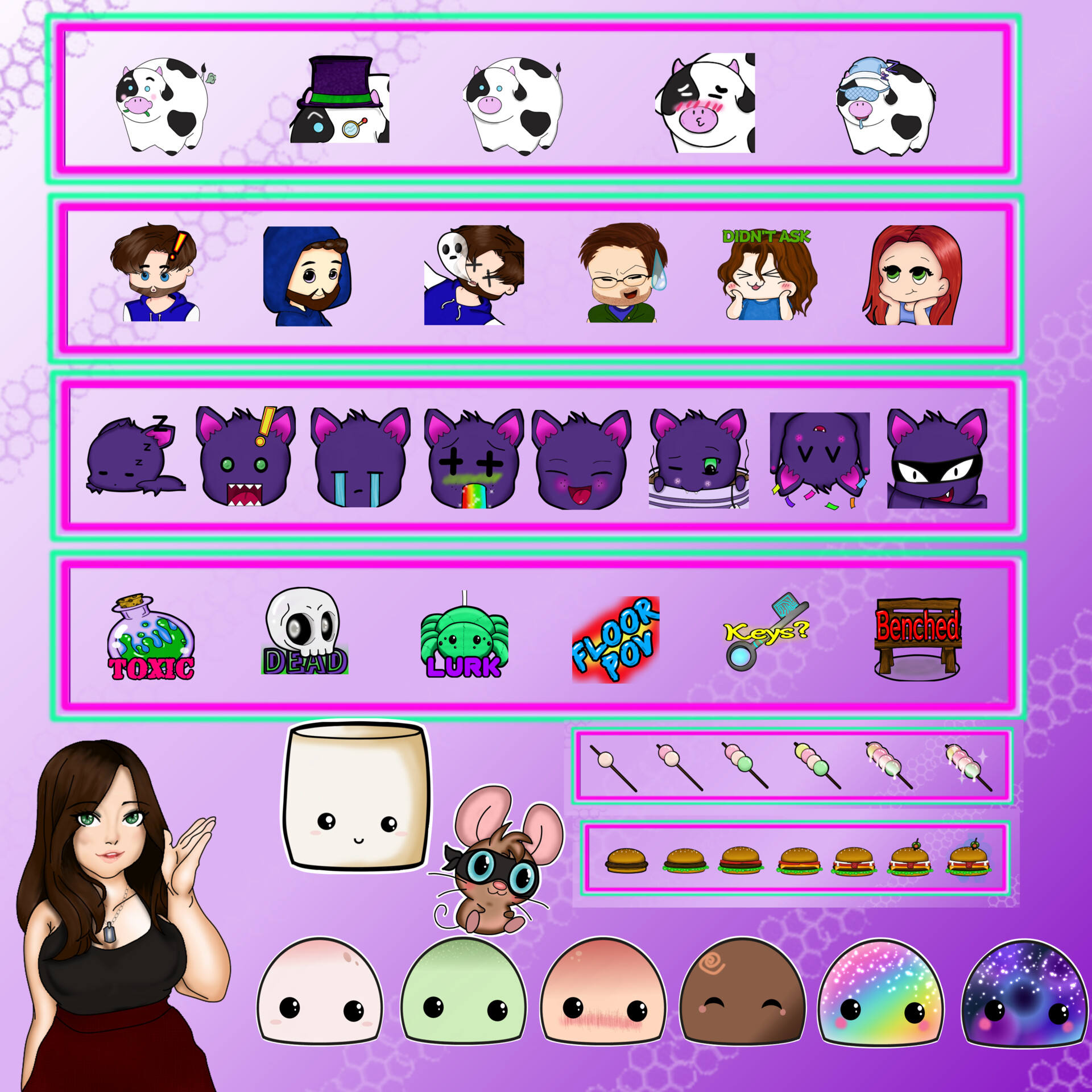 ArtStation Emote Sample Sheet artstation-emote-sample-sheet