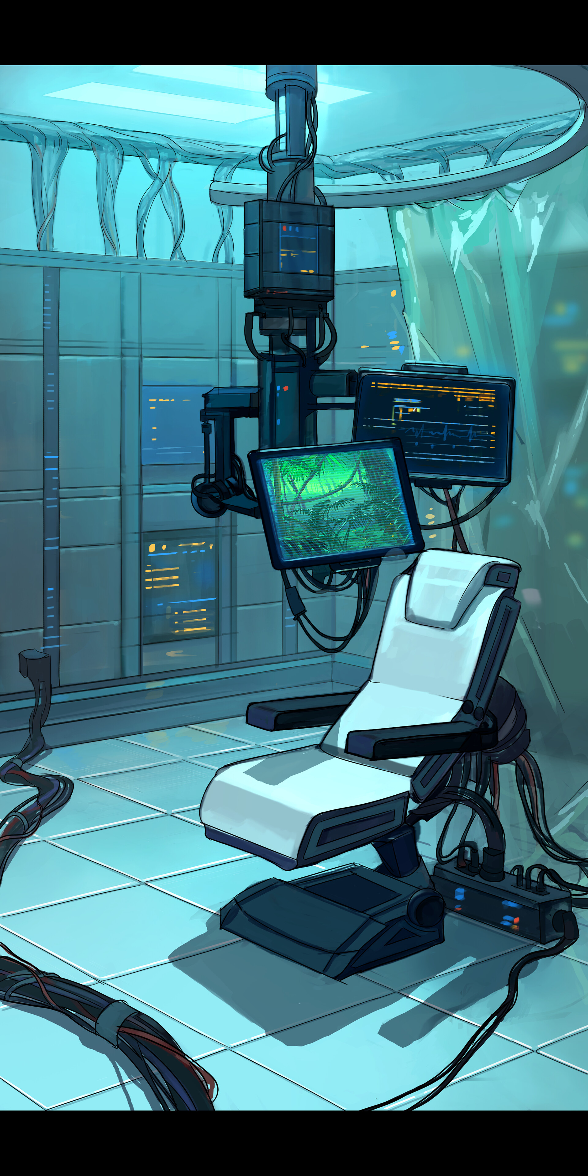 ArtStation - Visual novel backgrounds (cyberpunk)