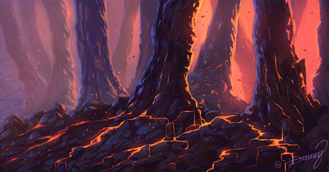 ArtStation - Volcano Forest