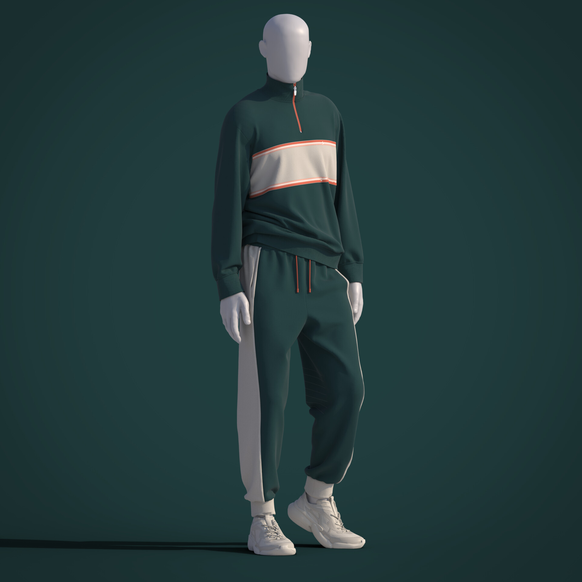 ArtStation - jogger and Quarter Zip Sweater