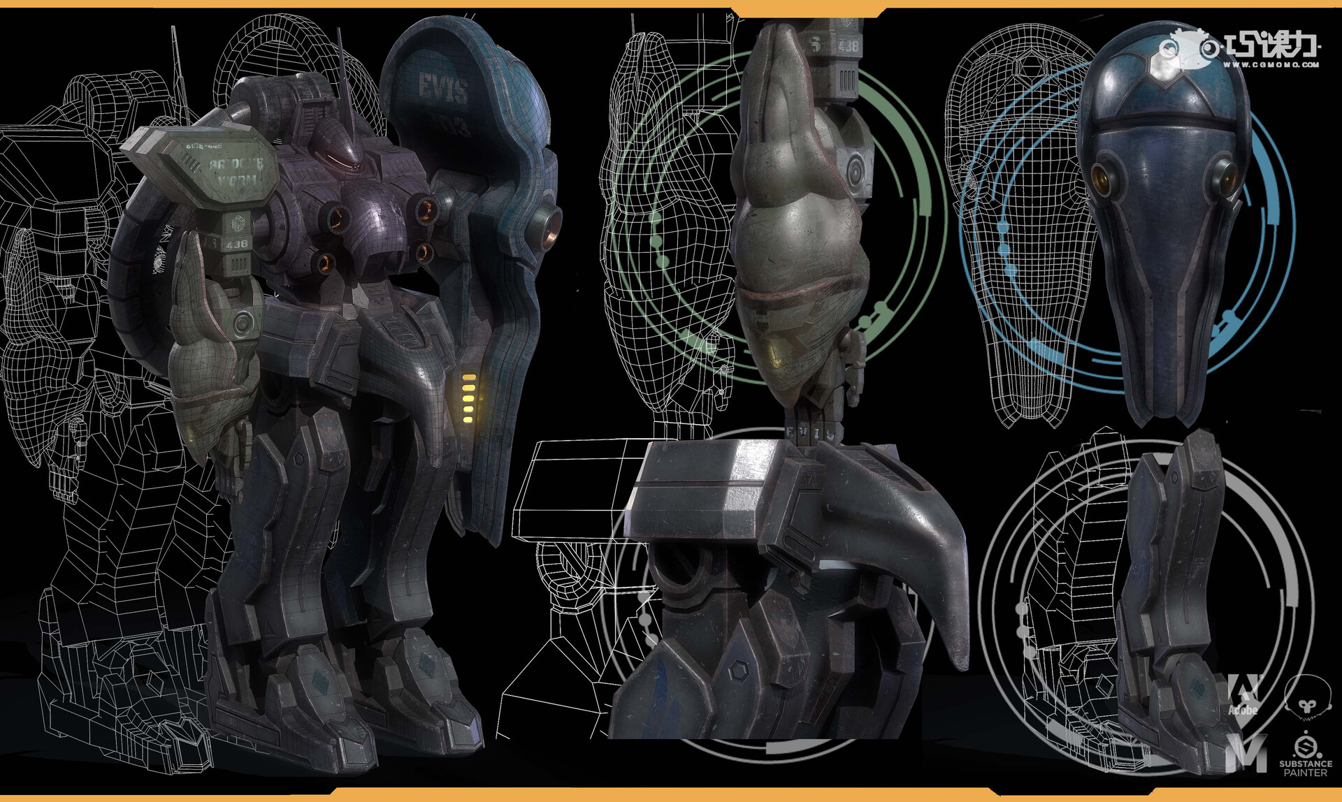 巧课力 CGmomo - 【学生作品】秦恒博 --《Evis-YURI》